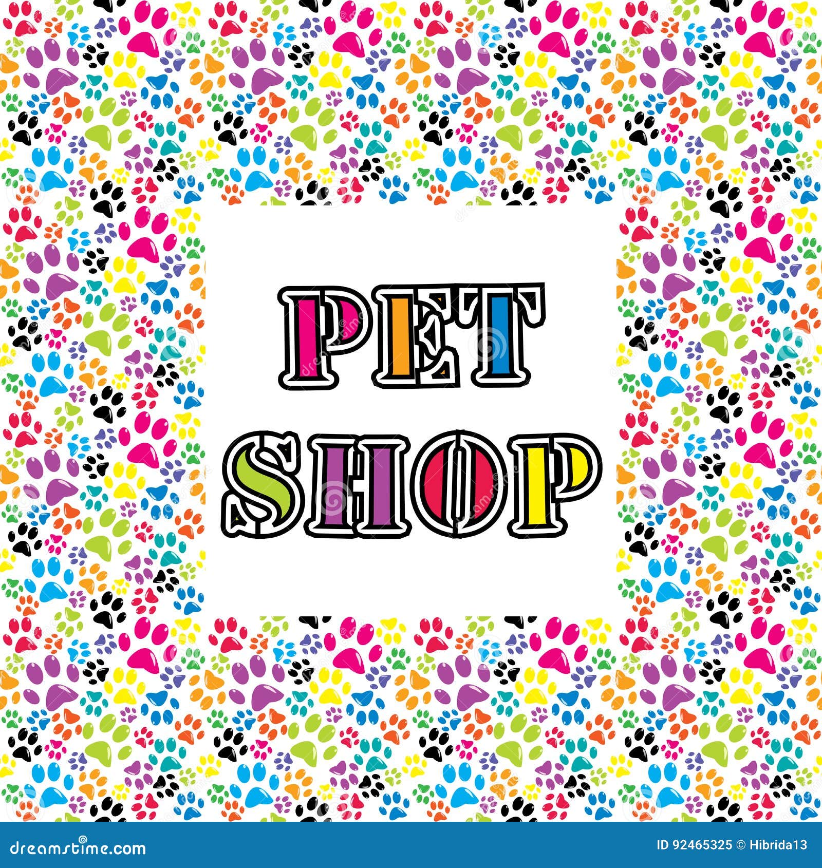 Pet shop background stock vector. Illustration of symbol - 92465325