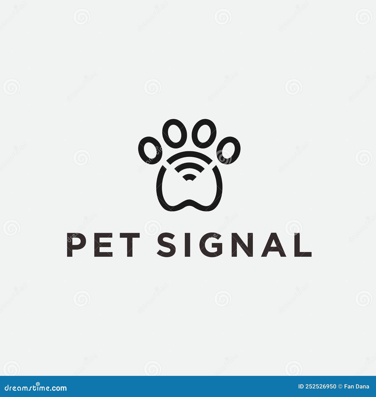 Pet Signal Logo Design Vector Illustration Stock Vector - Illustration ...