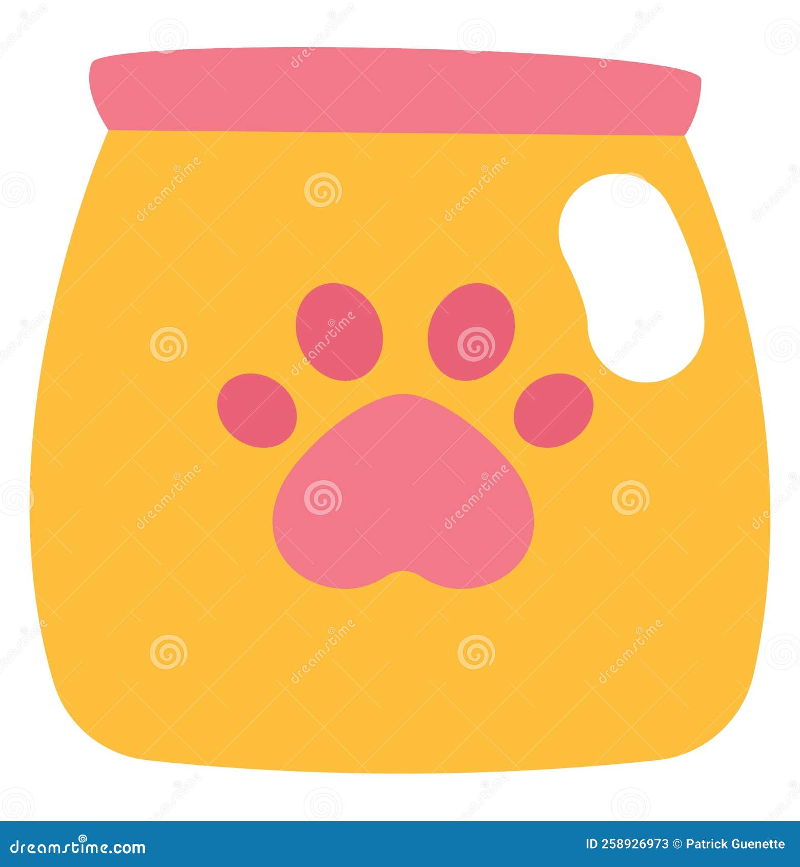 Pet snack jar, icon stock vector. Illustration of metallic - 258926973