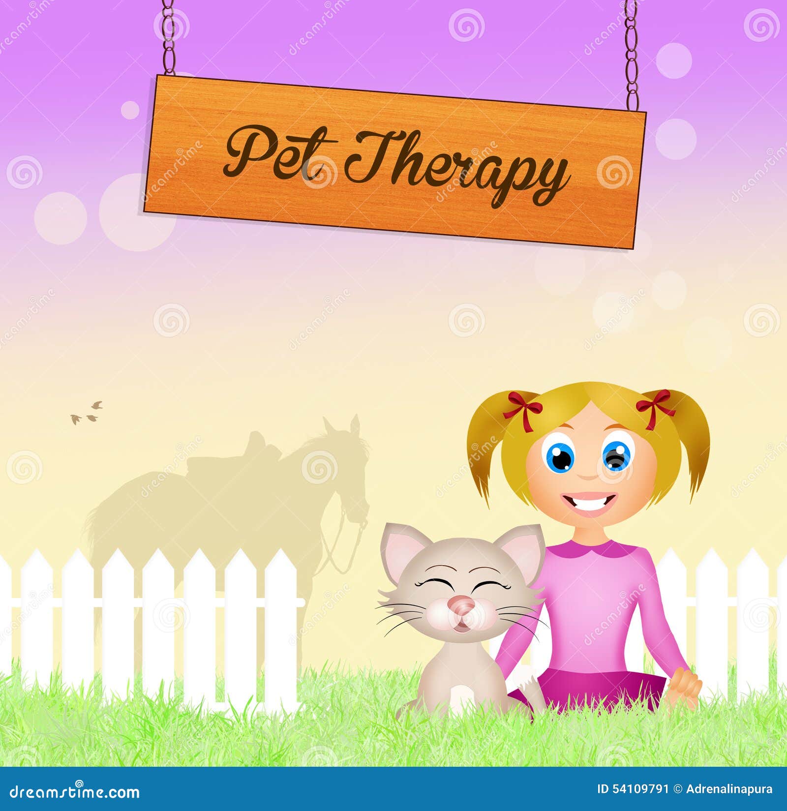 Pet therapy stock illustration. Illustration of healthy - 54109791
