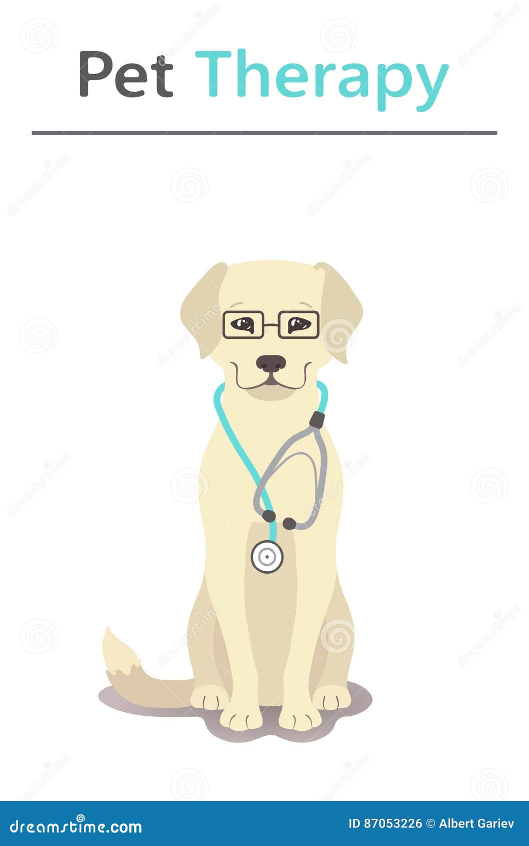 Pet therapy series stock vector. Illustration of labrador - 87053226