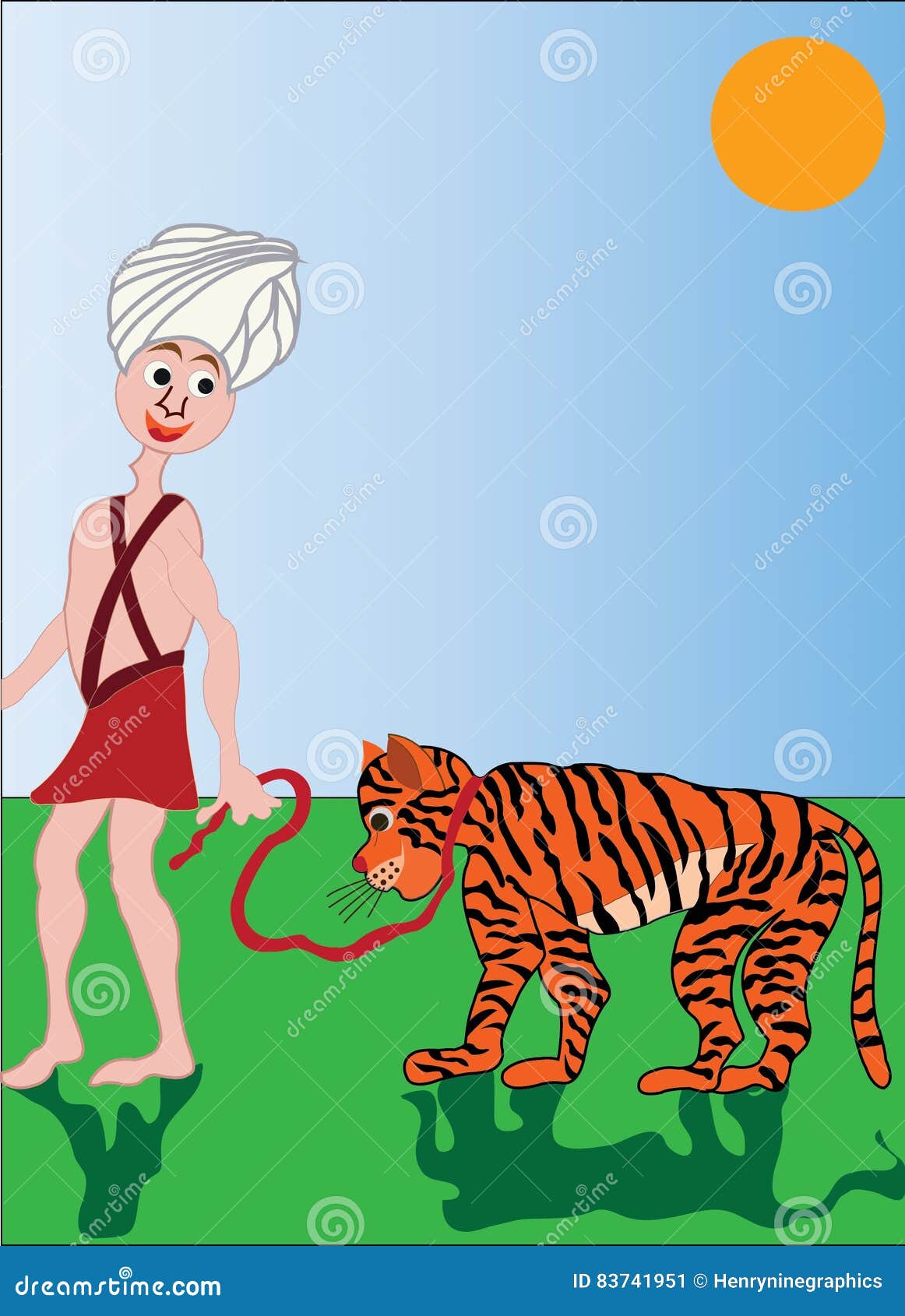 Pet tiger stock vector. Illustration of pulling, brutes - 83741951