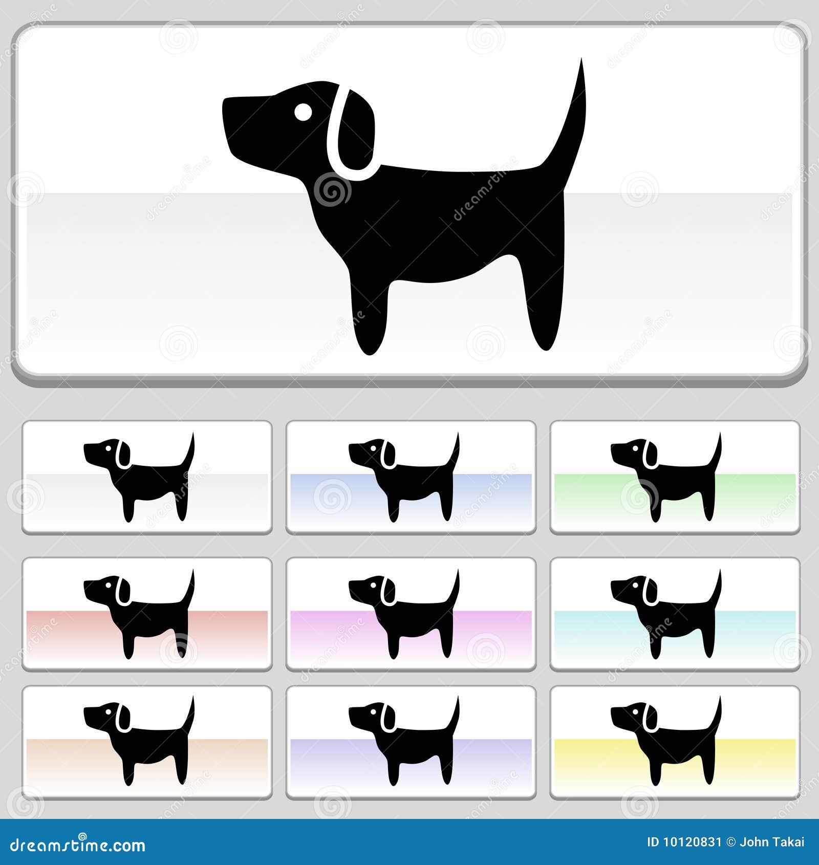 Pet web buttons - Dog stock vector. Illustration of tail - 10120831