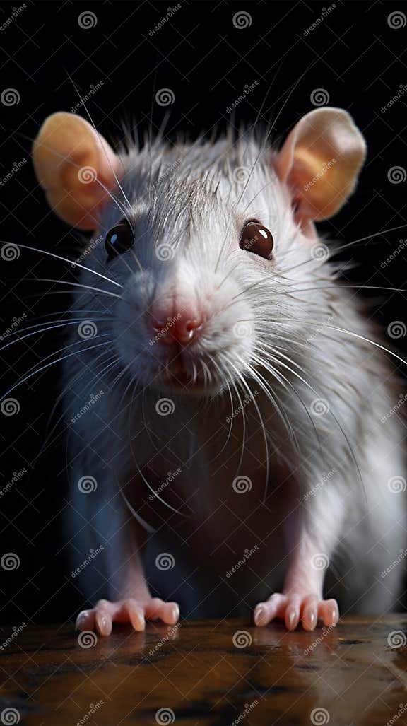 Pet White rat stock illustration. Illustration of patched - 290829806