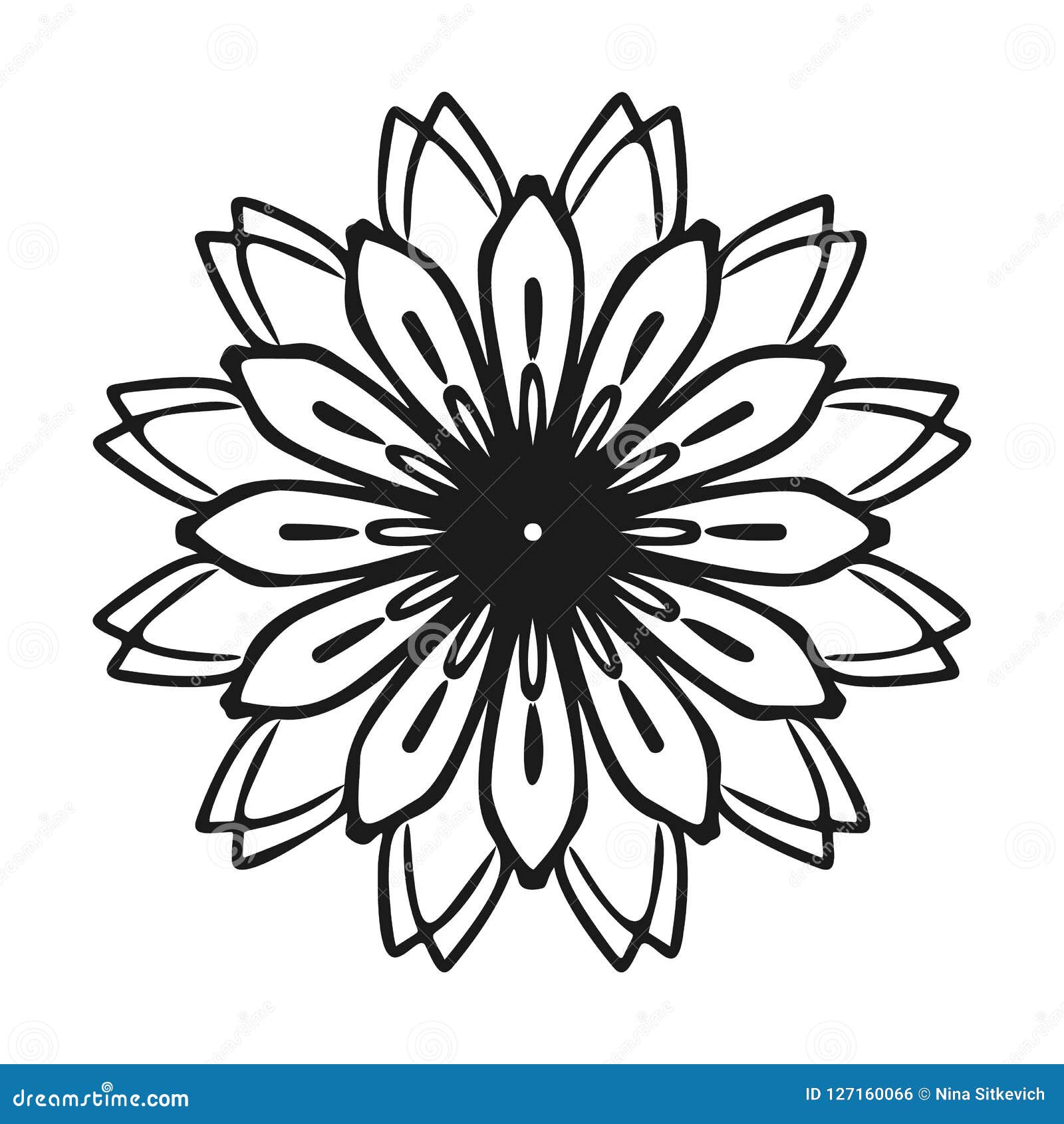 Petal Flower Icon, Simple Style Stock Vector - Illustration of frame ...