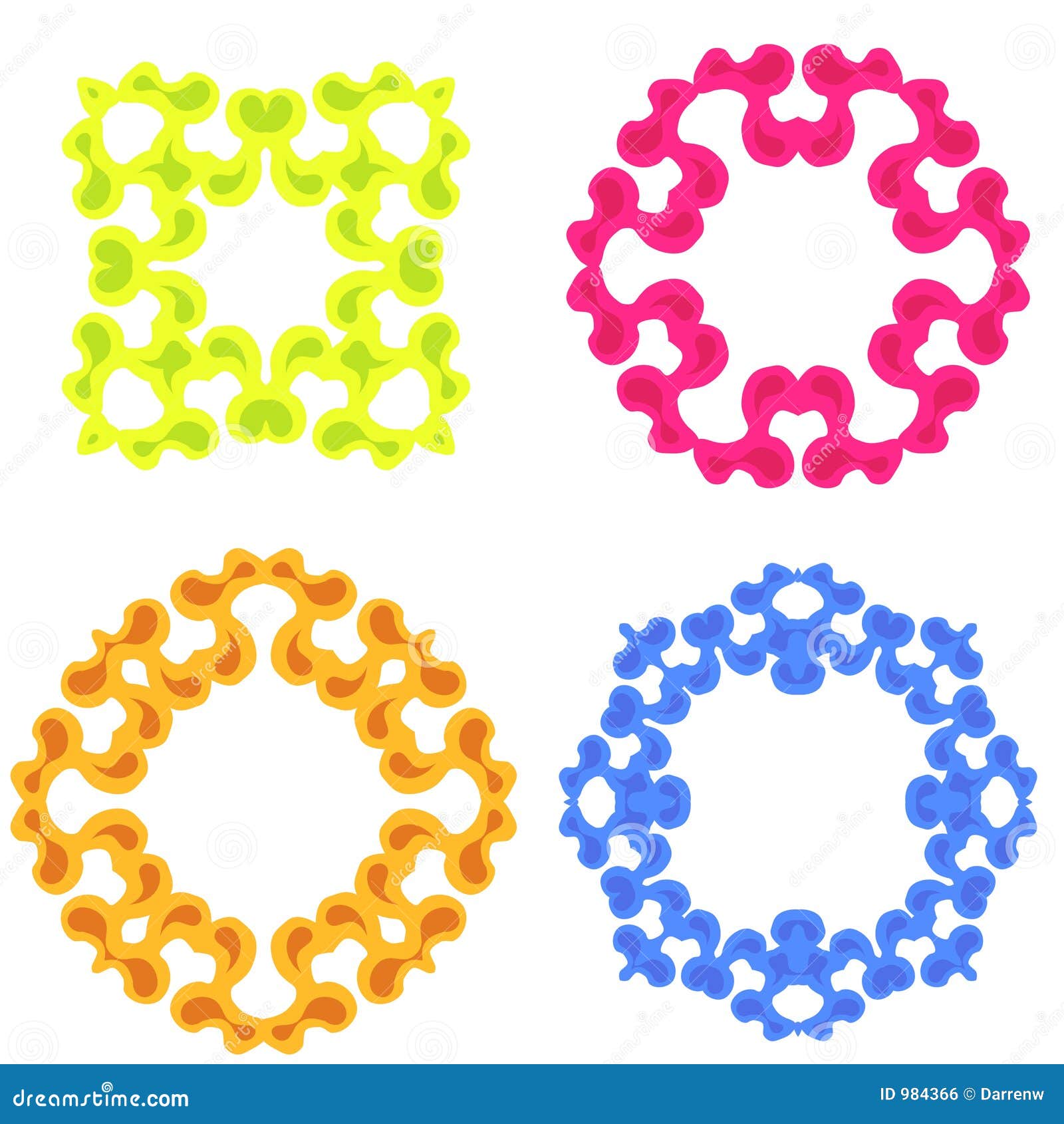 Petal Frames stock illustration. Illustration of abstract - 984366