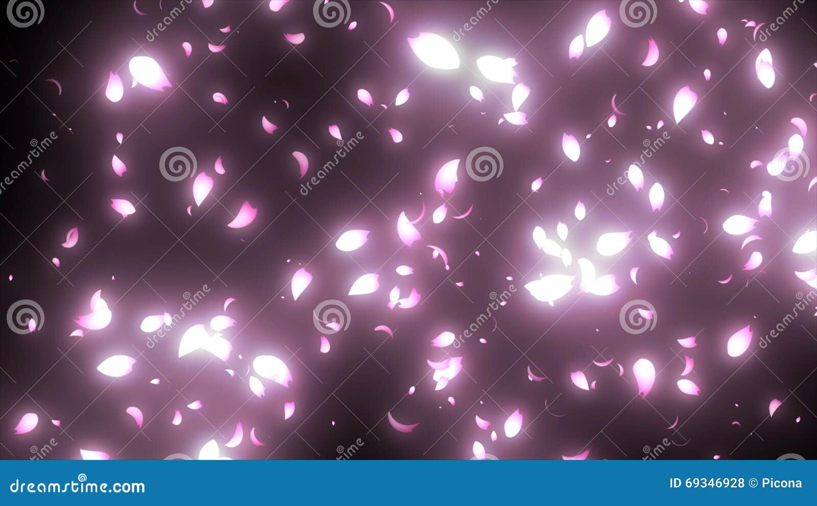 Petals Fluttering Cherry Blossoms Stock Illustration - Illustration of ...
