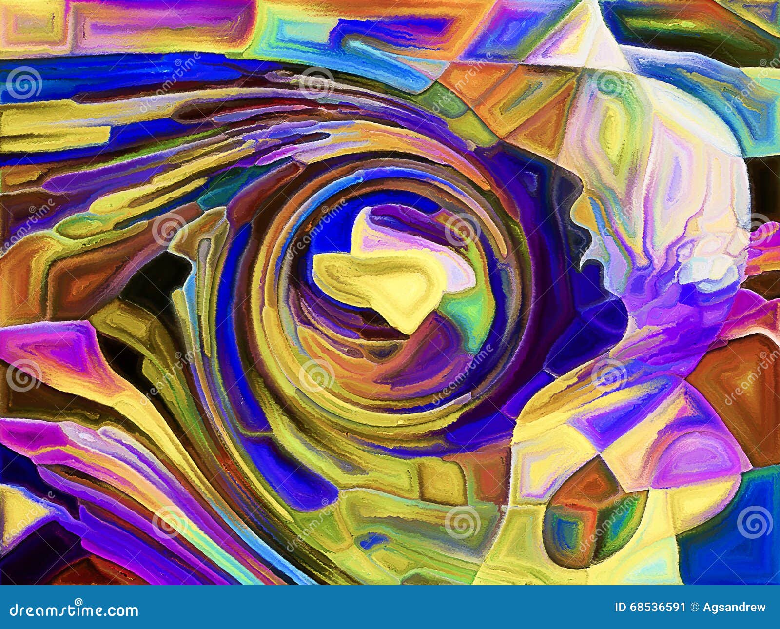 Petals of Fragmentation stock illustration. Illustration of insight ...