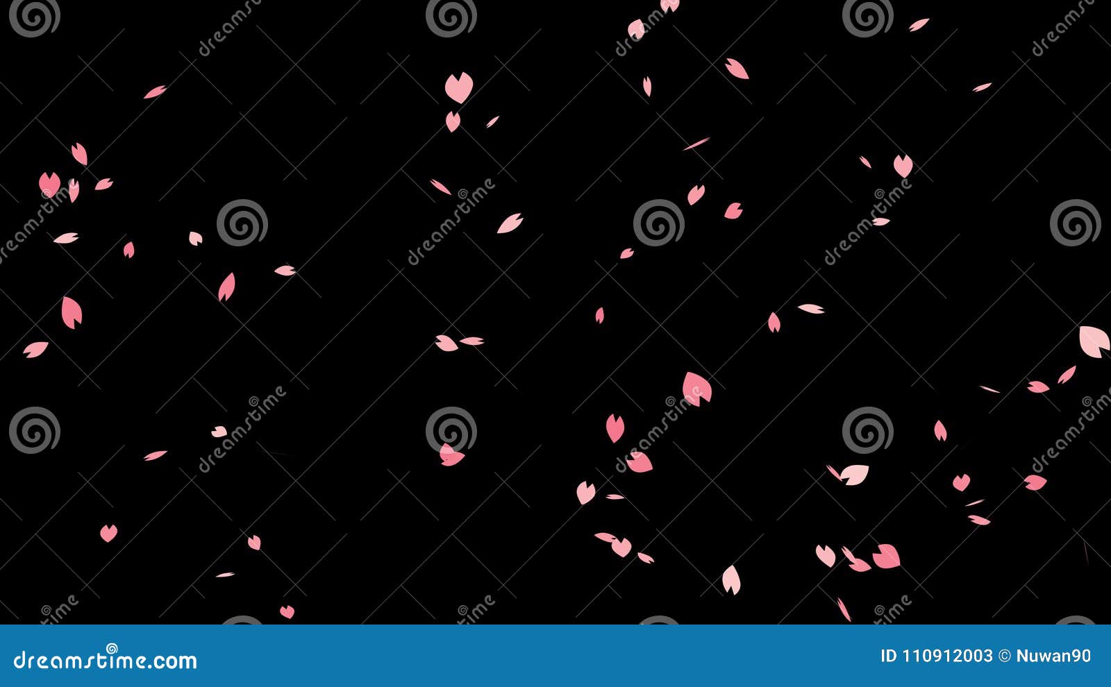 Petals Sakura Cherry Blossom Falling for Overlays, Looped Stock Video ...