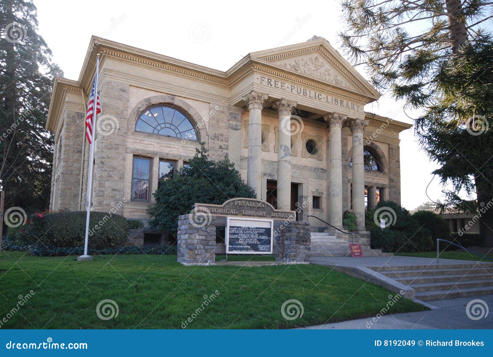 Petaluma Historical Museum Library Stock Image - Image of columns ...