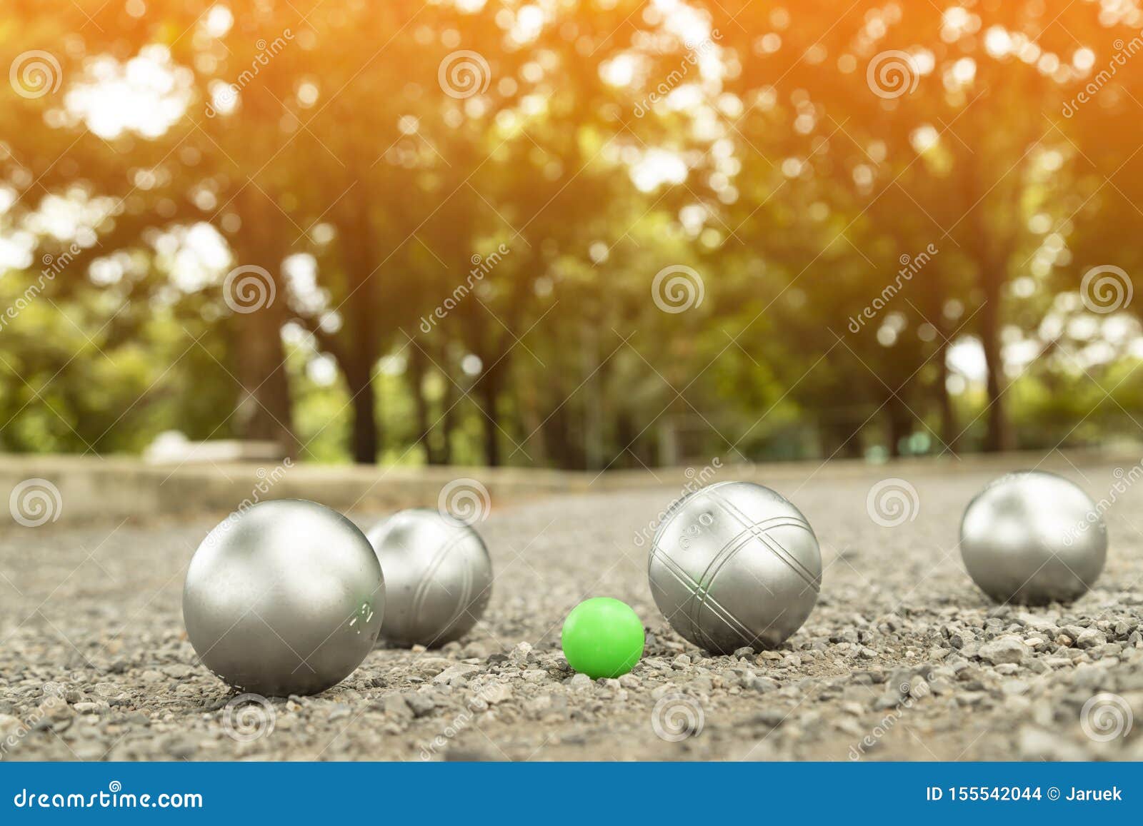 Petanque Balls in the Playing Field Stock Photo - Image of playing ...