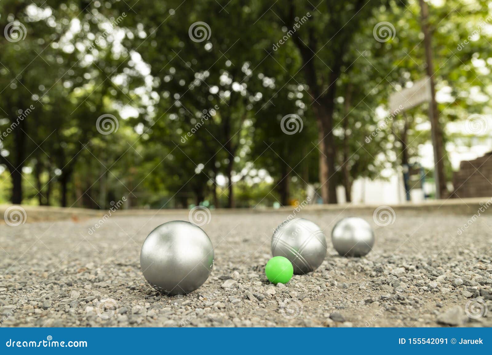 Petanque Balls in the Playing Field Stock Image - Image of game ...