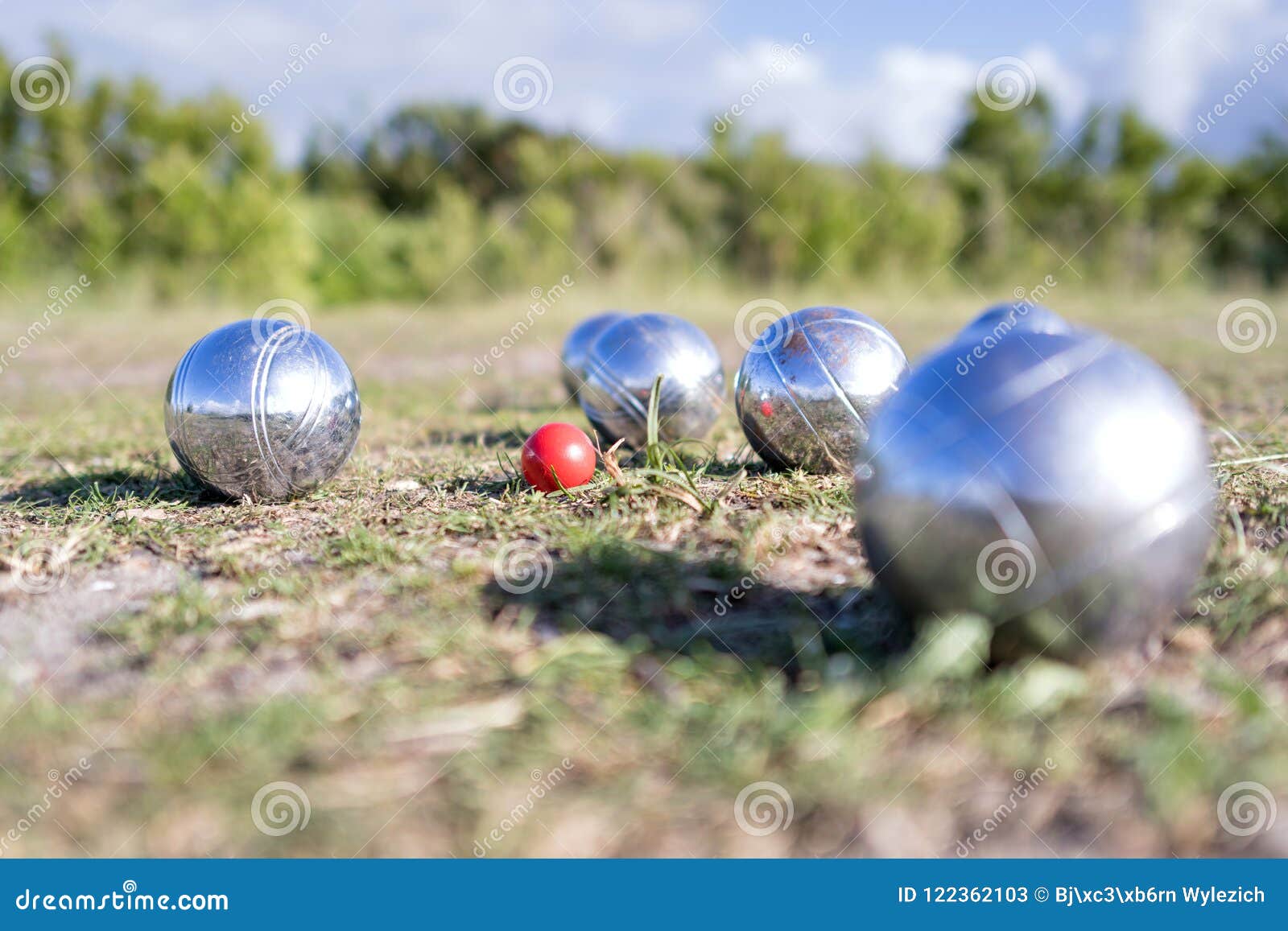 Petanque balls stock image. Image of entertainment, silver - 122362103