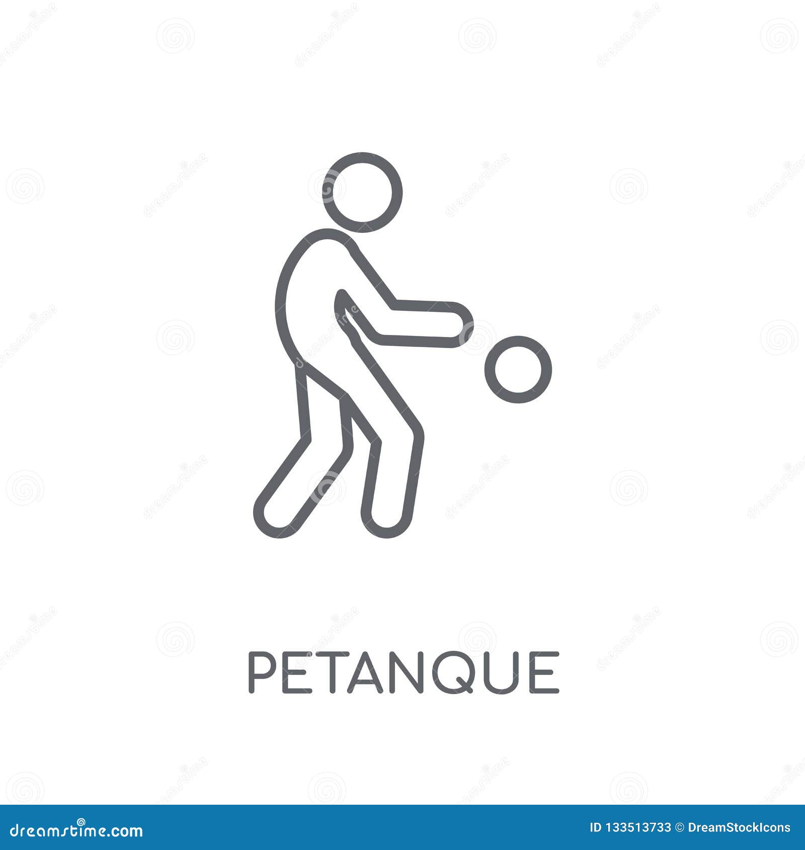 Petanque Linear Icon. Modern Outline Petanque Logo Concept on Wh Stock ... Petanque Linear Icon. Modern Outline Petanque Logo Concept on Wh Stock ...
