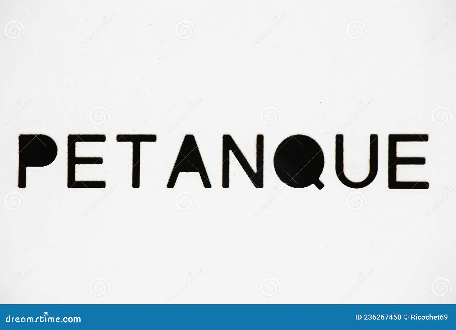 Petanque sign on a box stock photo. Image of outside - 236267450