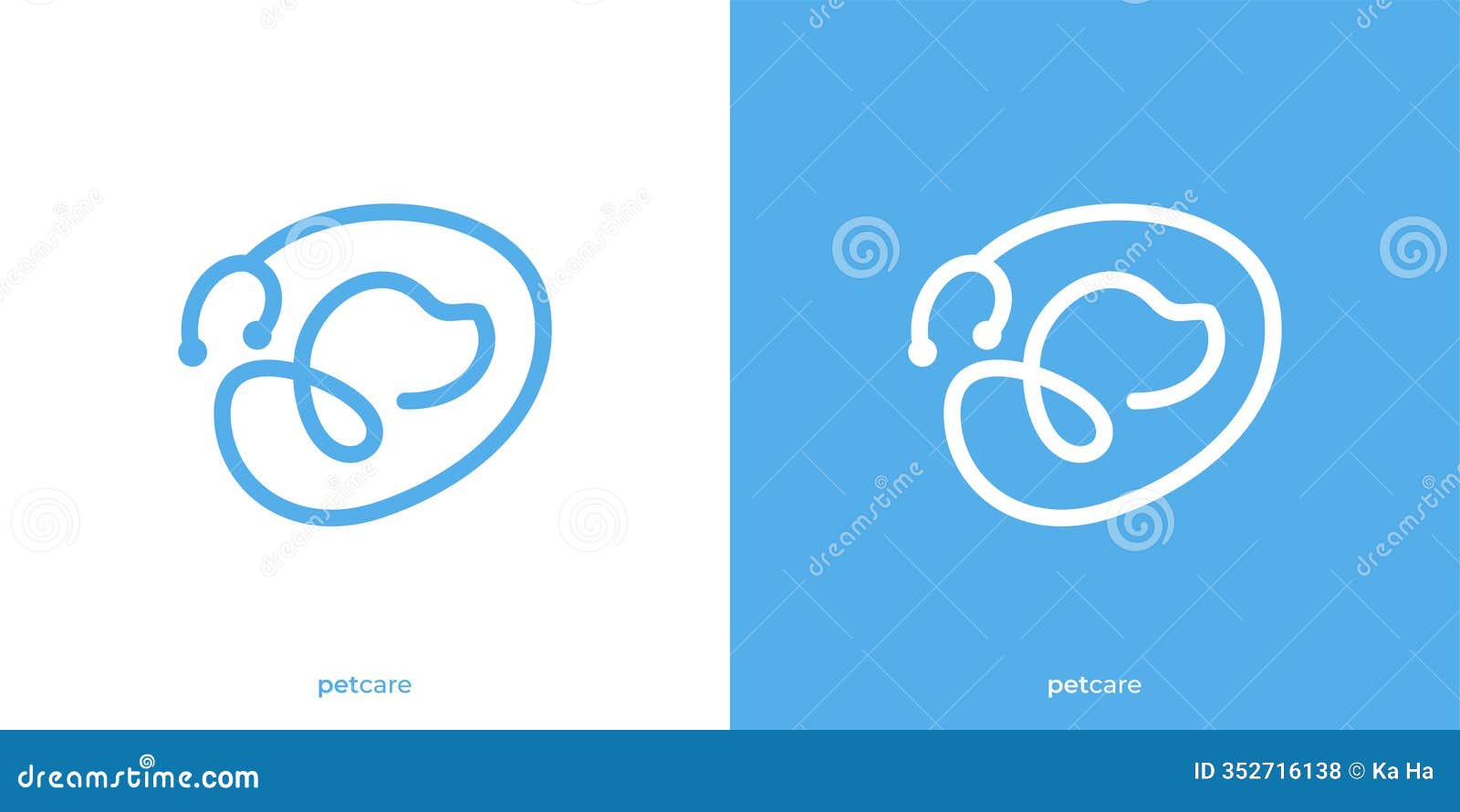 Pet Doctor Logo Design Template. Pet and Circular Stethoscope Icon ...
