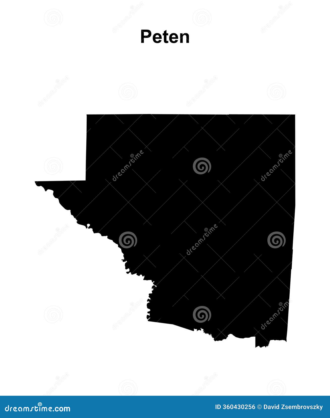Peten Department Republic Of Guatemala, Departments Of Guatemala Map ...