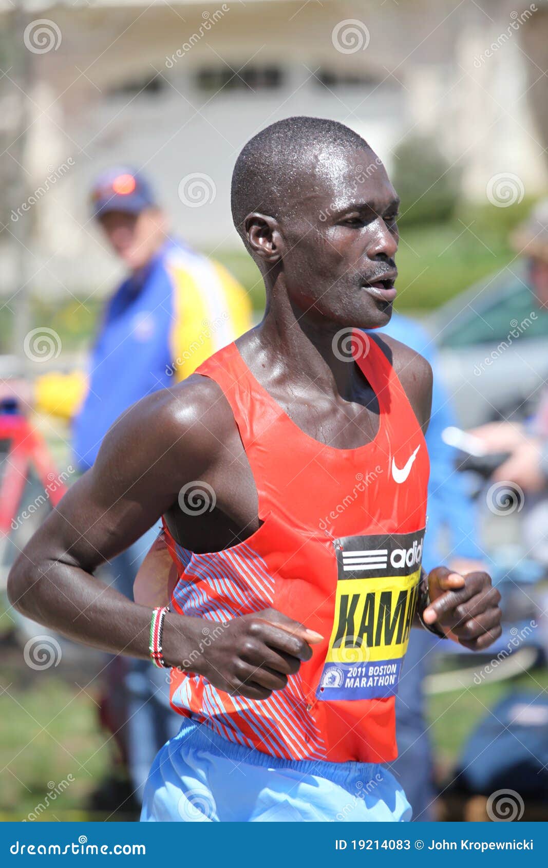 Peter Kamais Runs in the Boston Marathon Editorial Stock Photo - Image ...
