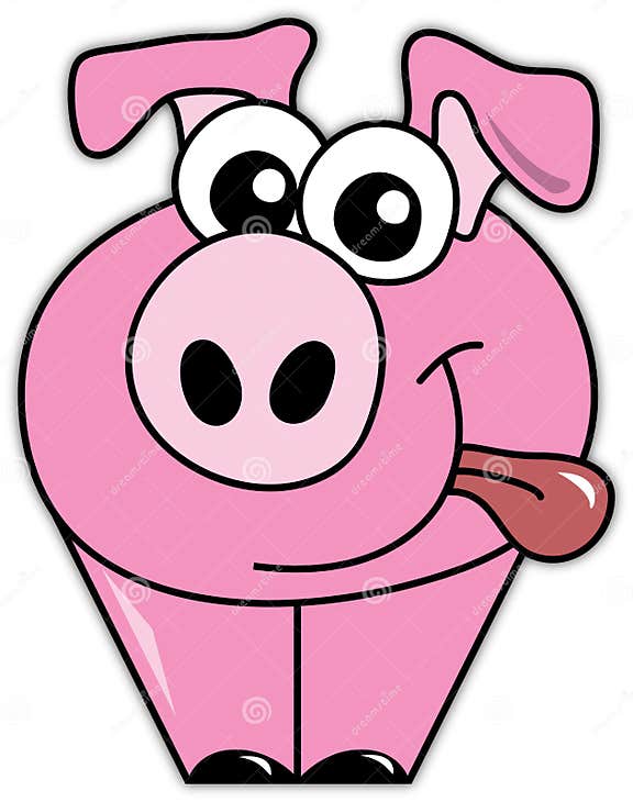 Peter the pig stock vector. Illustration of tonge, smile - 16271237