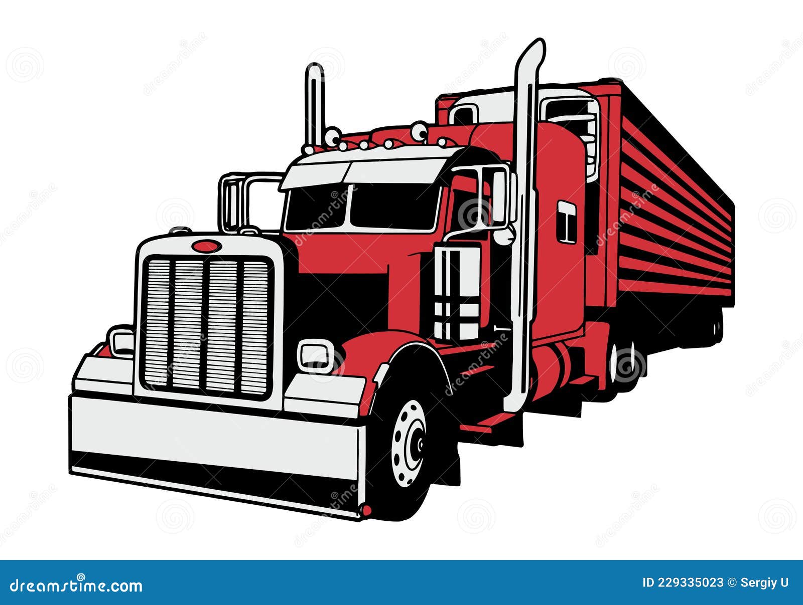Peterbilt truck stock vector. Illustration of wheel - 229335023