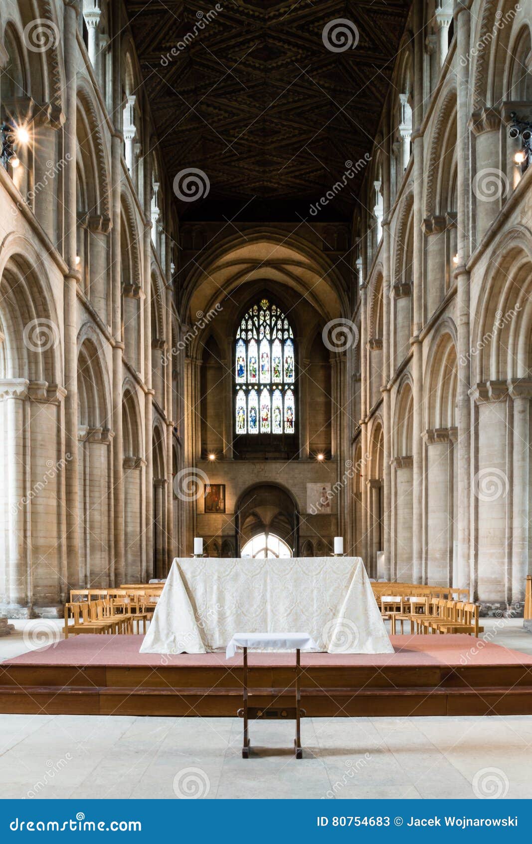Peterborough Cathedral Altar Nave Editorial Stock Photo - Image of ...
