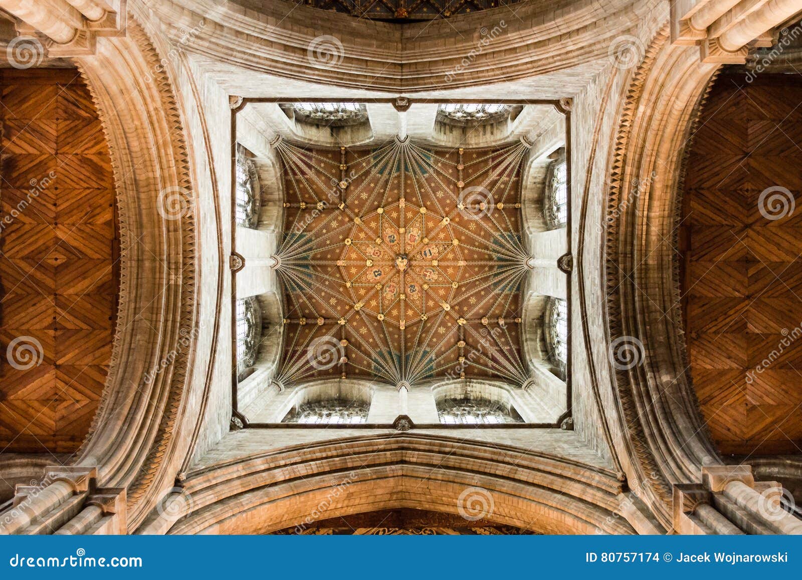 Peterborough Cathedral the Crossing Tower Ceiling a Editorial Stock ...