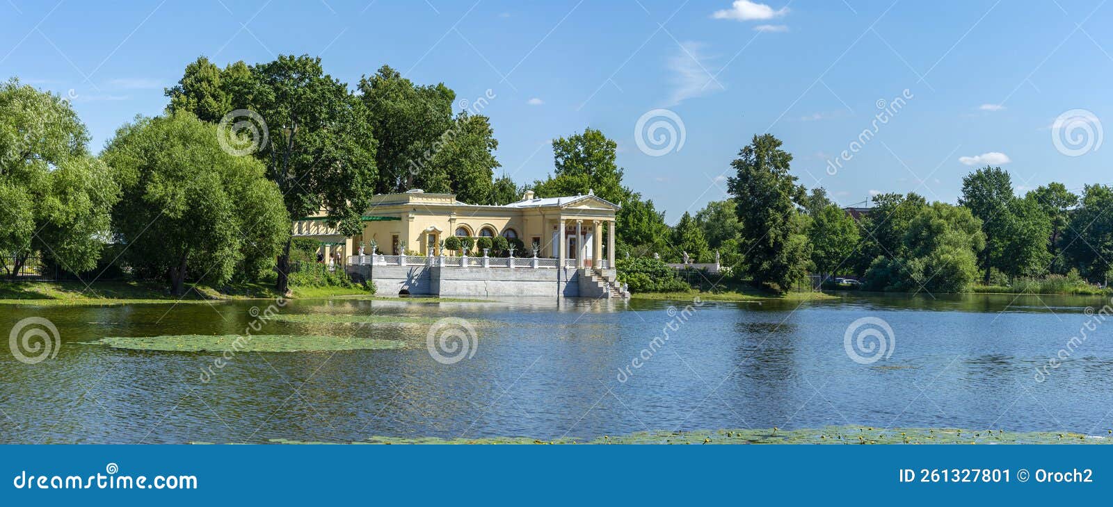 Peterhof, Panoramic View of the Tsaritsyn Pavilion Editorial Photo ...