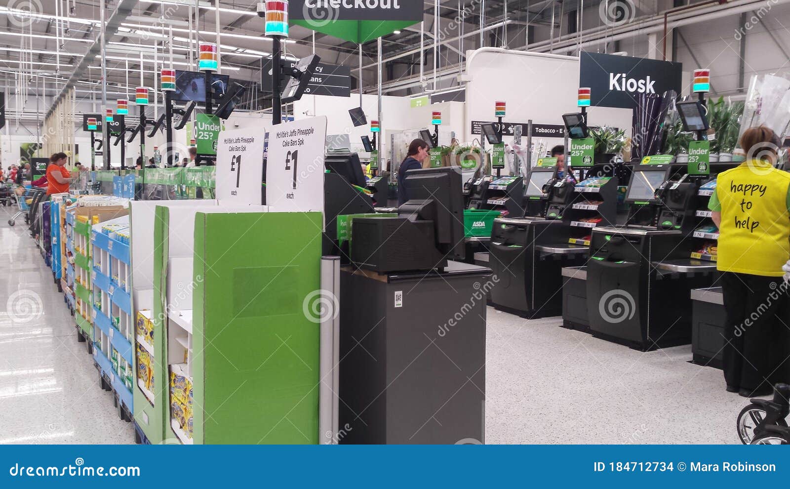 Self Service Area In Modern Asda Supermarket Showing Self-service Pay ... Self Service Area In Modern Asda Supermarket Showing Self-service Pay ...