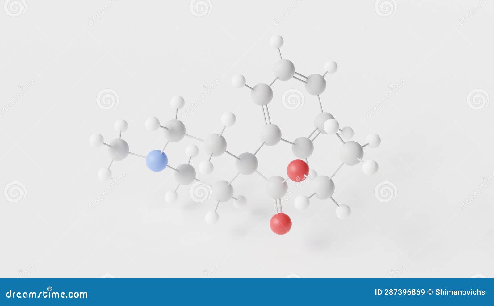 Pethidine Molecule 3d, Molecular Structure, Ball And Stick Model ...