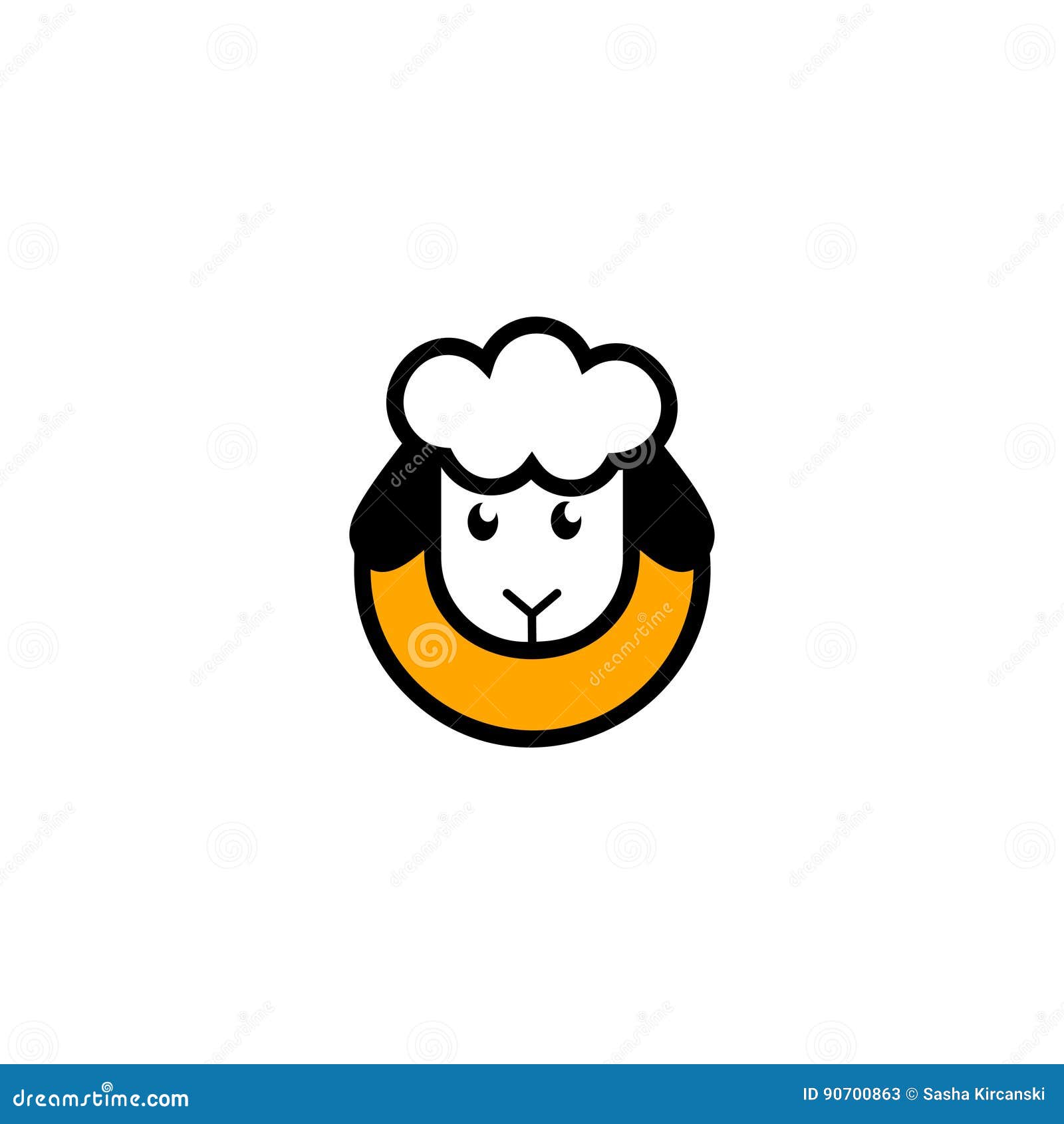 Petit agneau illustration de vecteur. Illustration du nature - 90700863