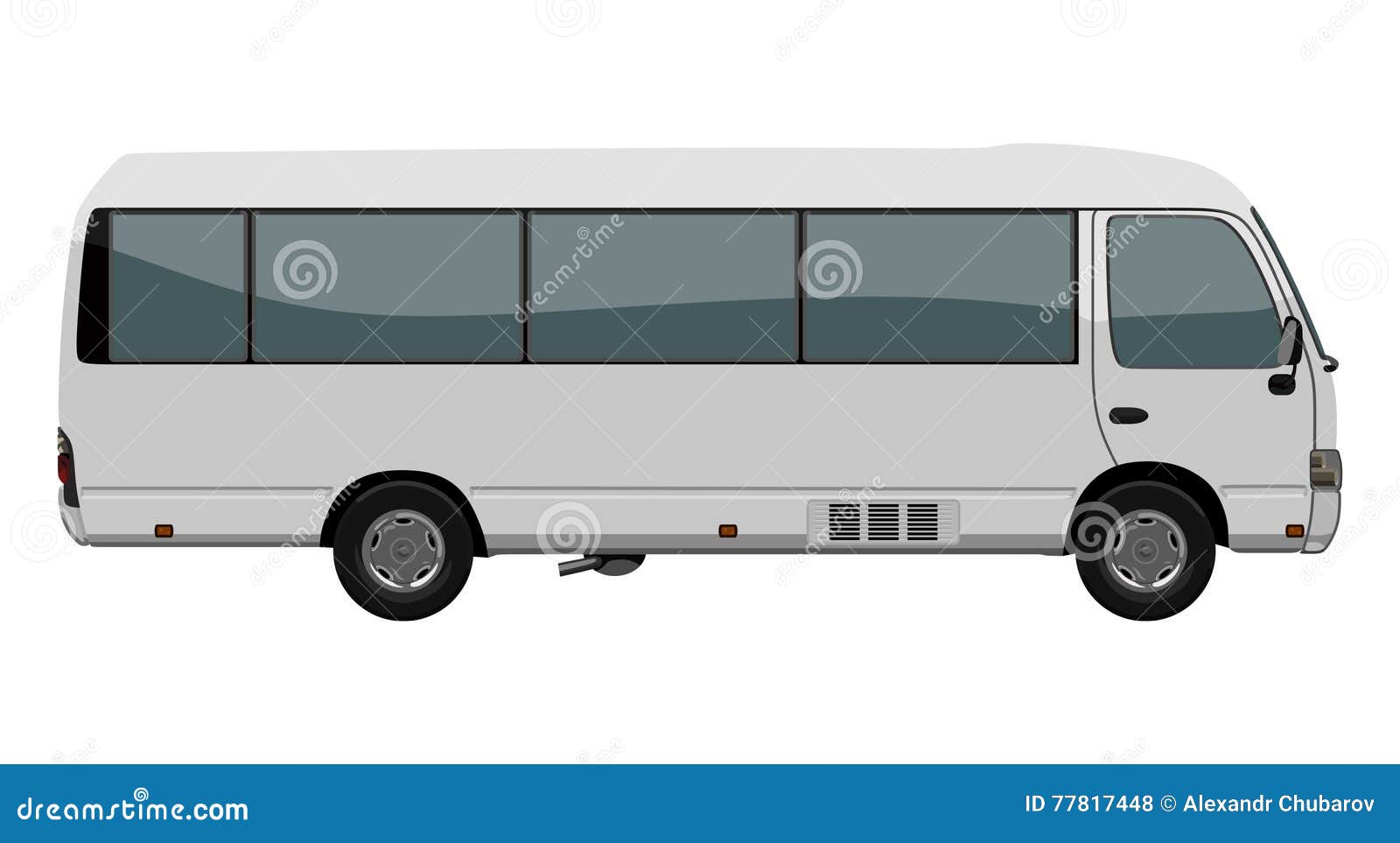 Petit autobus blanc illustration de vecteur. Illustration du graphisme ...