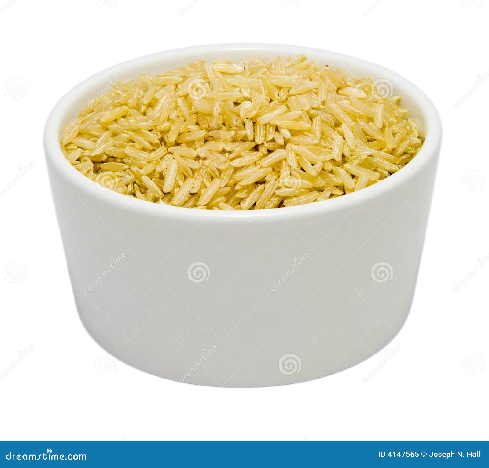 Petit Bol De Riz Sec De Jasmin De Brown Image stock - Image du ...