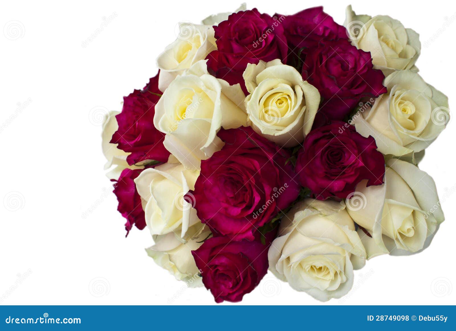 Petit Bouquet De Roses Rouges Et Blanches. Photo stock - Image du roman ...