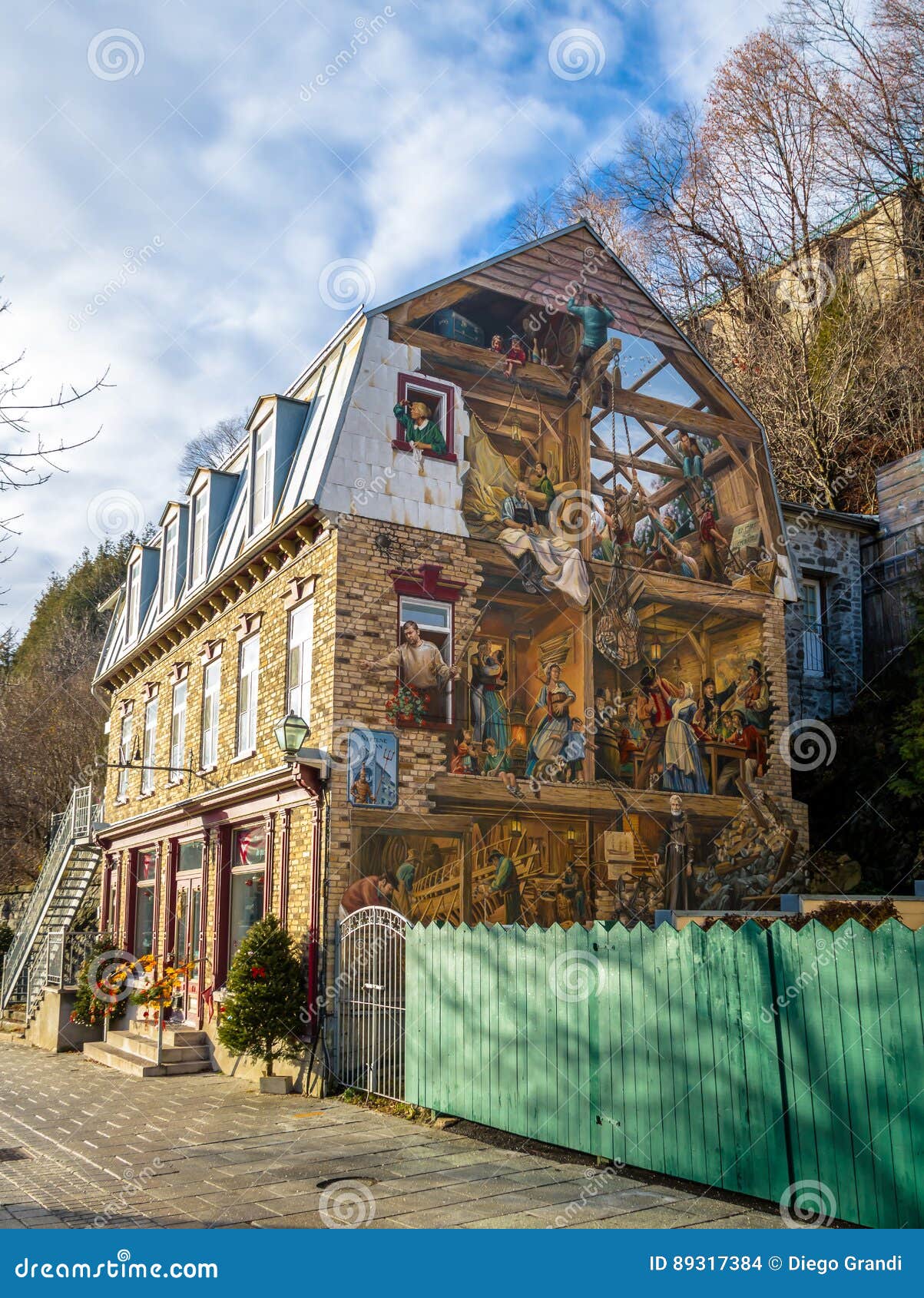 Petit-Champlain Fresco Fresque Du Petit-Champlain - Quebec City, Quebec ...