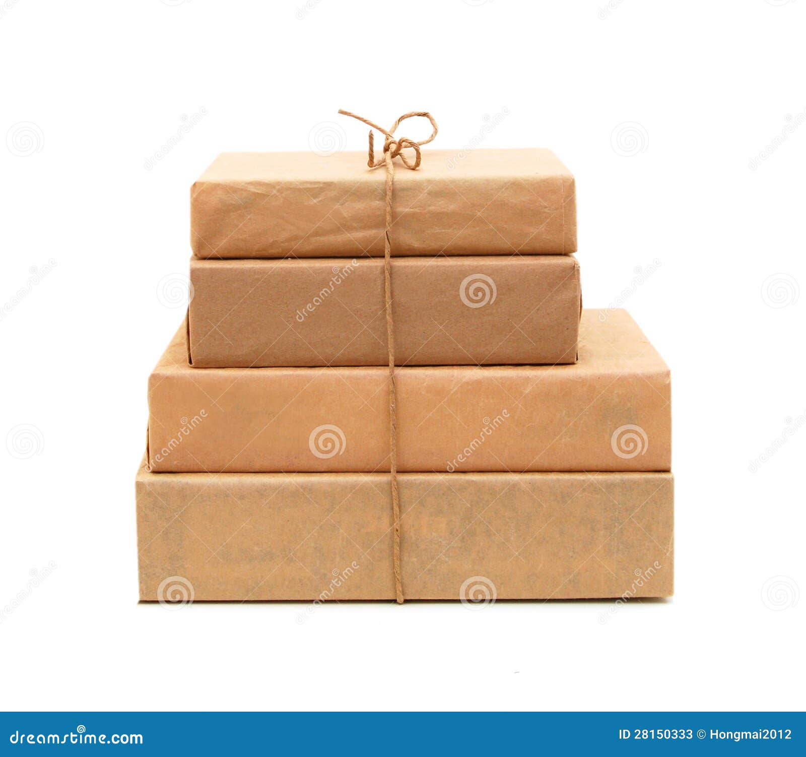 Petit colis enveloppé image stock. Image du expédition - 28150333