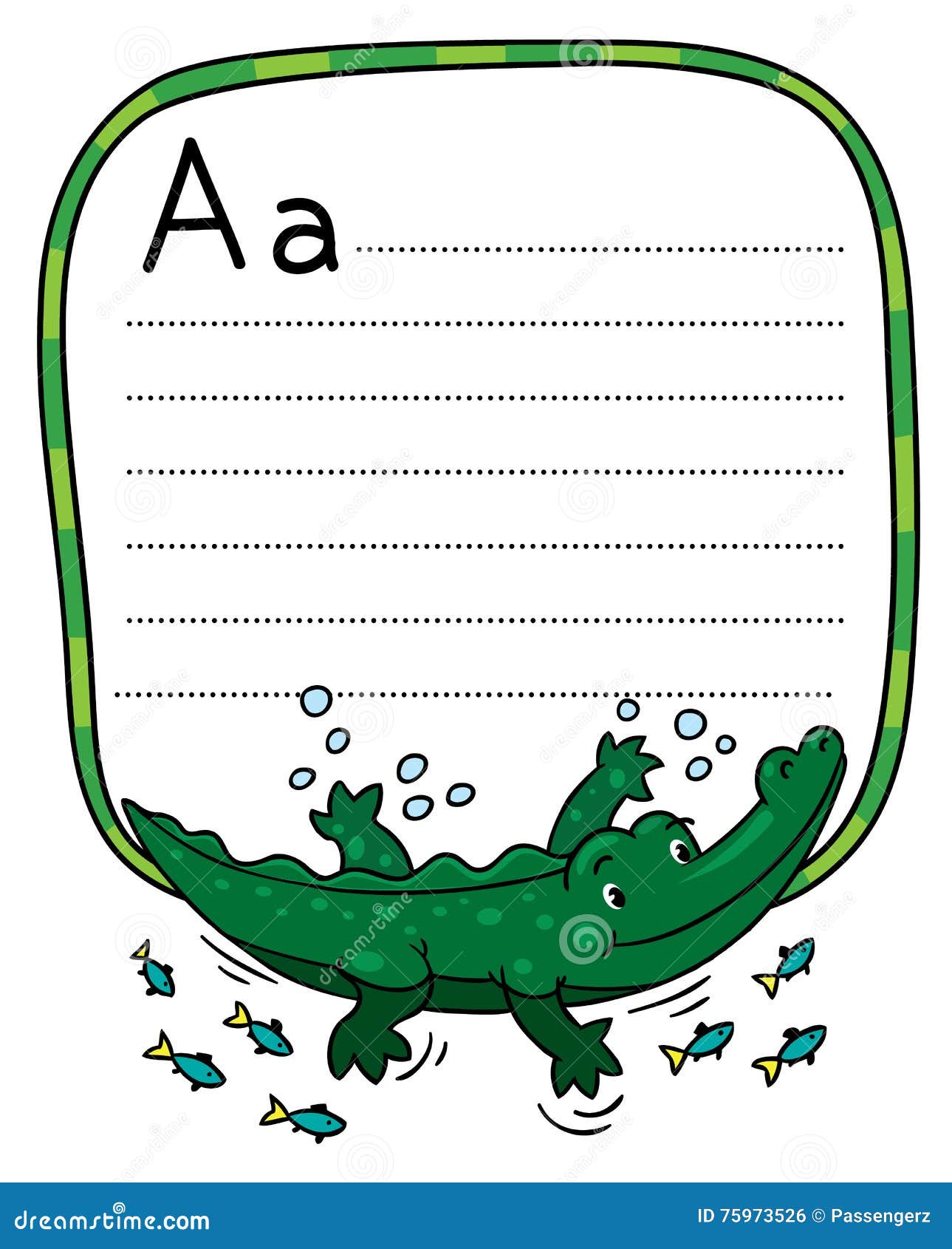 Petit Crocodile Ou Alligator, Pour ABC Alphabet a Illustration de ...