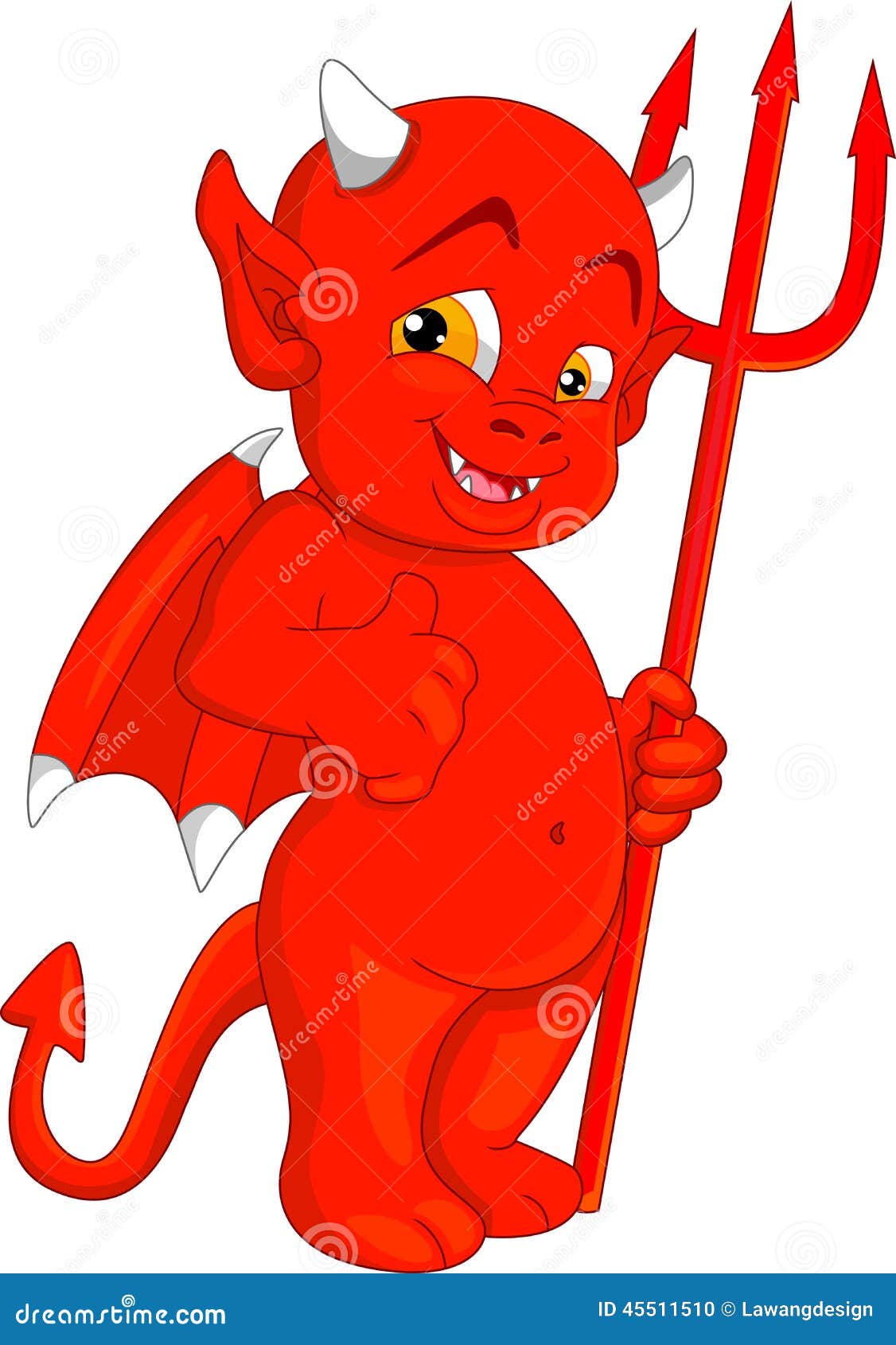 Petit diable illustration de vecteur. Illustration du mascotte - 45511510