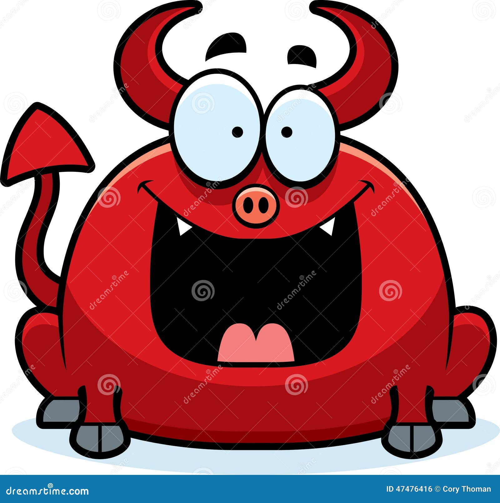 Petit diable heureux illustration de vecteur. Illustration du dessin ...