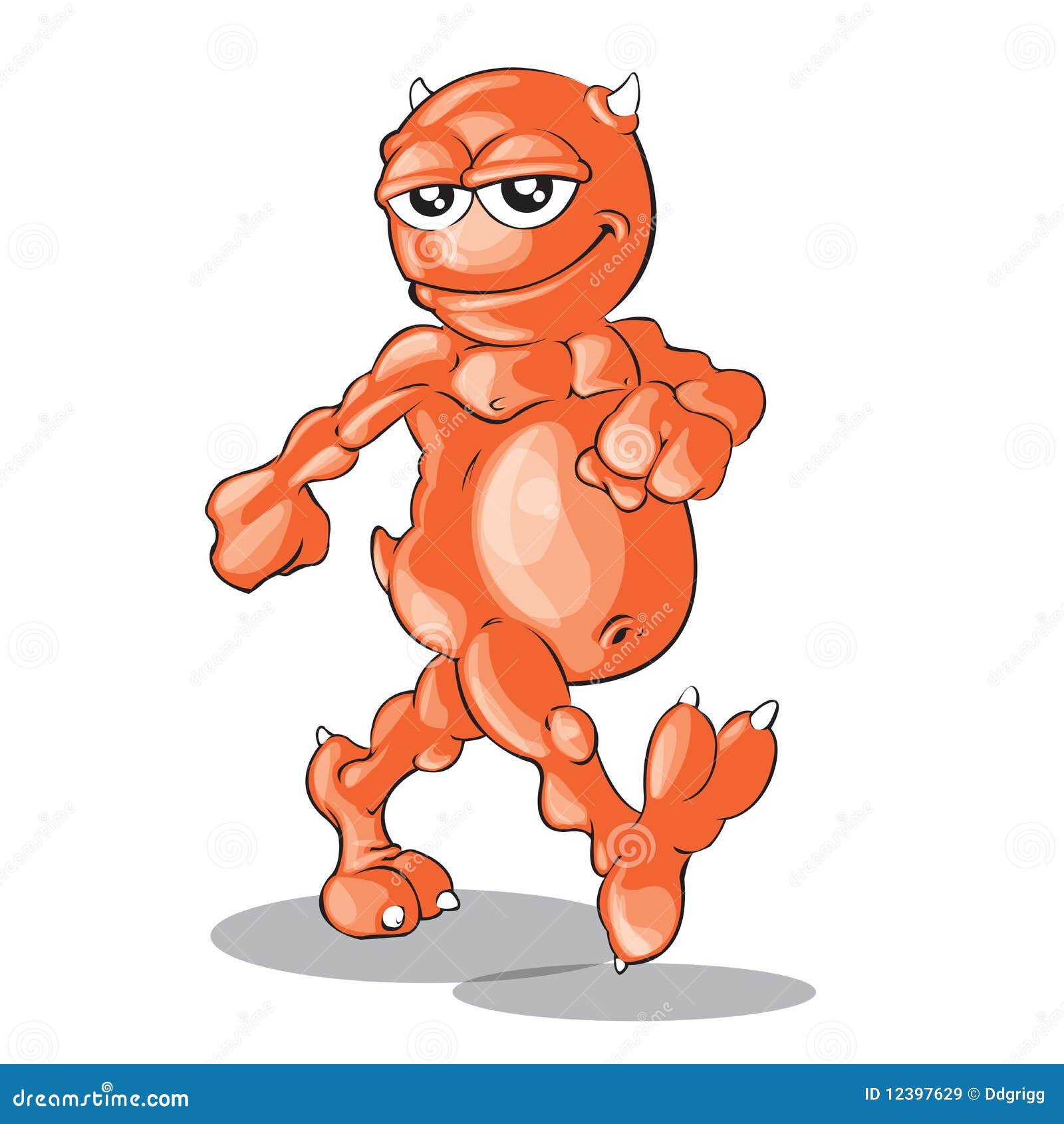 Petit diable rouge illustration de vecteur. Illustration du rouge ...