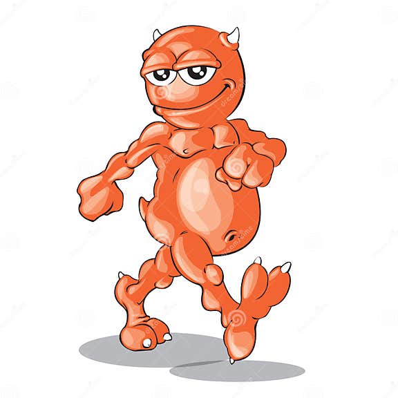 Petit diable rouge illustration de vecteur. Illustration du rouge ...