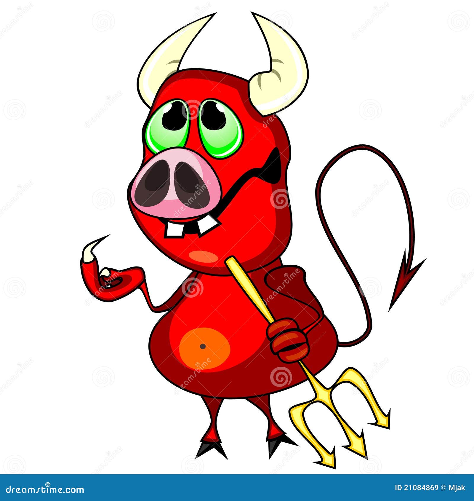 Petit diable rouge illustration de vecteur. Illustration du dessin ...