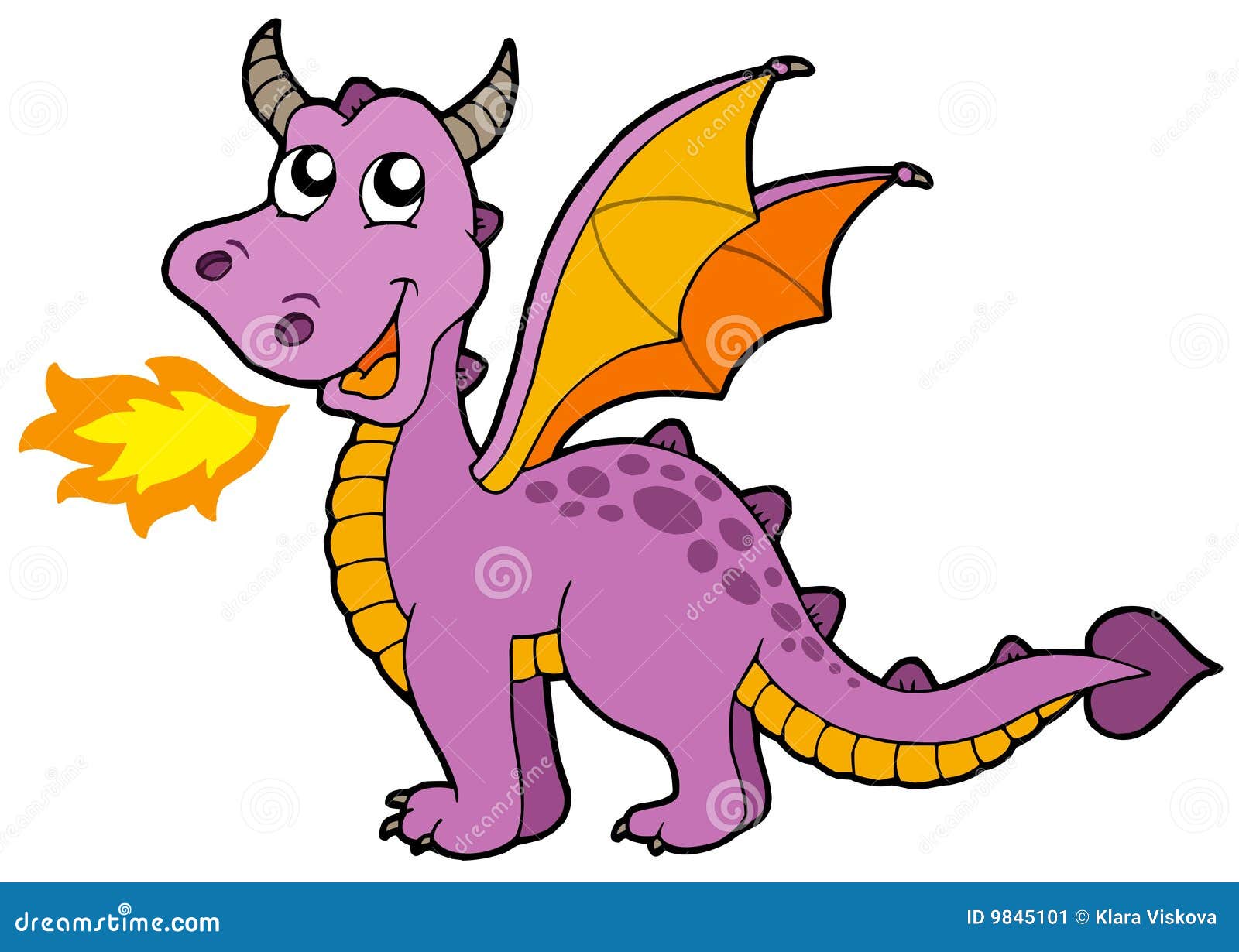 Petit dragon mignon illustration de vecteur. Illustration du isolement ...