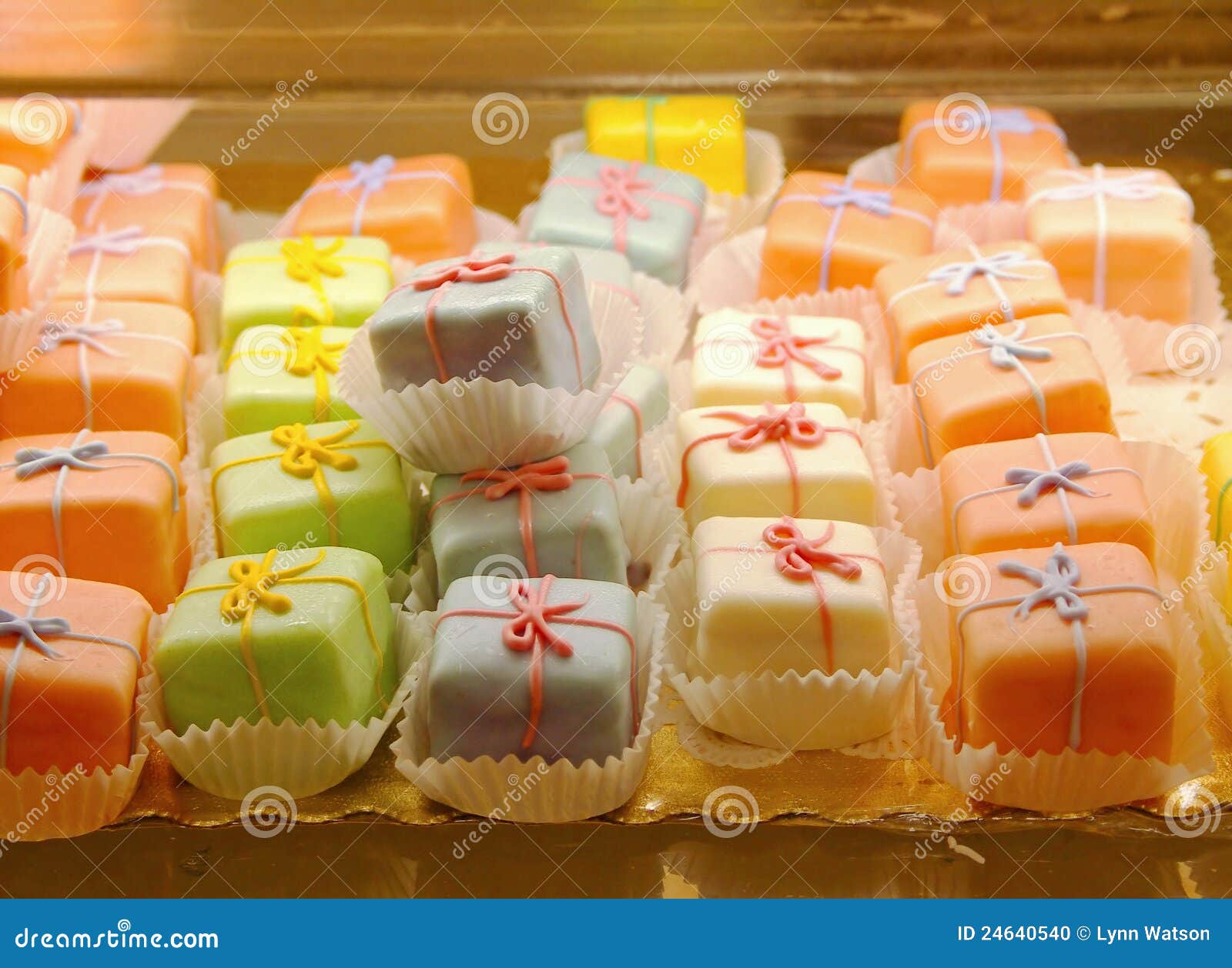 Petit Fours stock photo. Image of pink, decorated, candy - 24640540