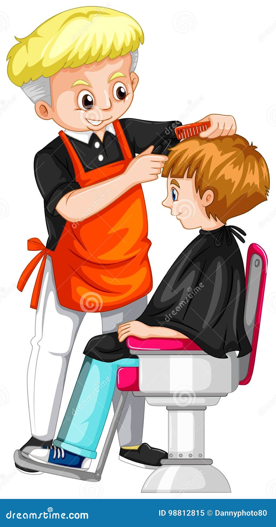 Petit Garçon En Ayant La Coupe De Cheveux Après Le Coiffeur ... Petit Garçon En Ayant La Coupe De Cheveux Après Le Coiffeur ...