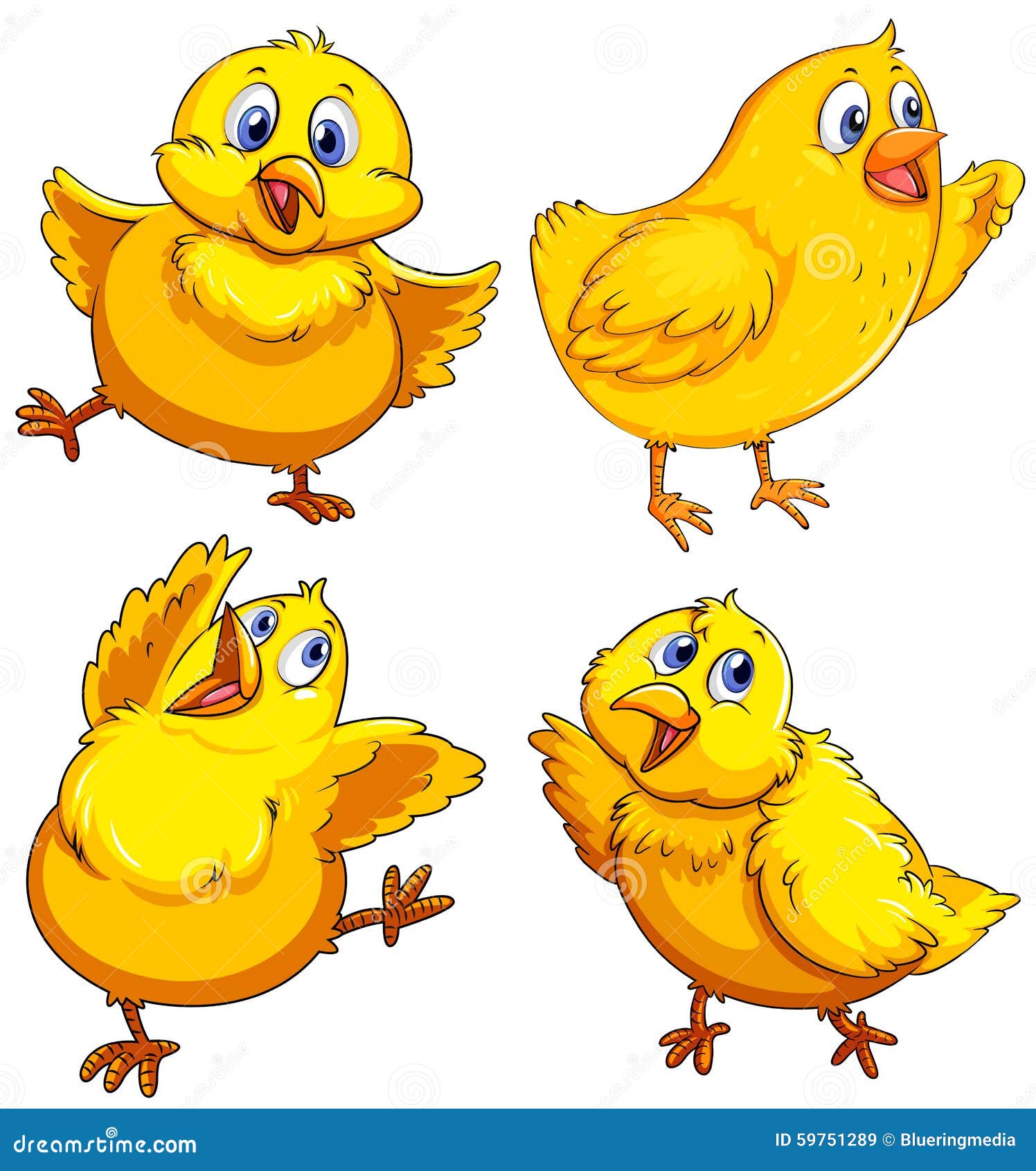 Petit Poussin Semblant Heureux Illustration de Vecteur - Illustration ...