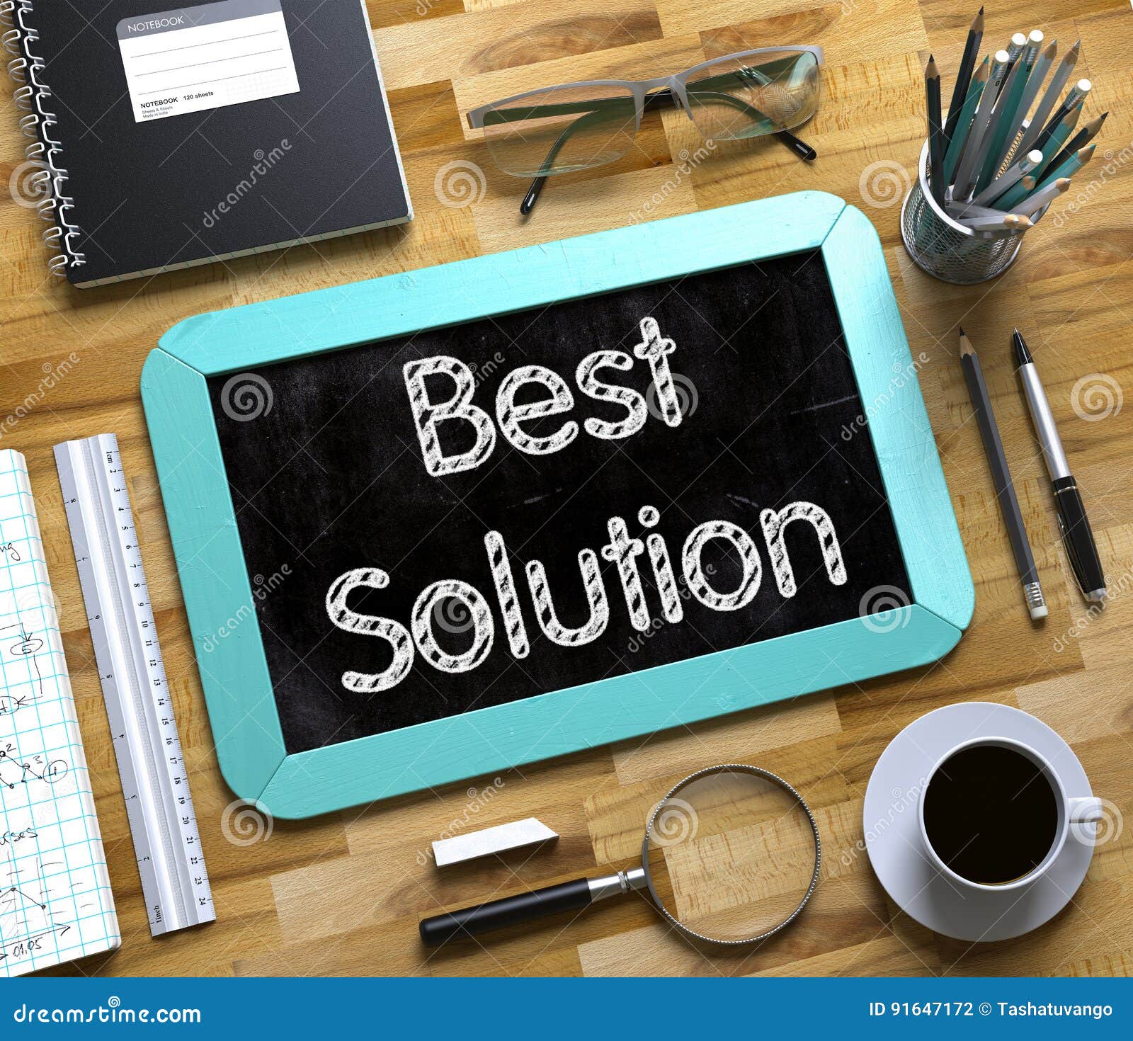 Petit Tableau Avec Le Meilleur Concept De Solution 3d Illustration ...