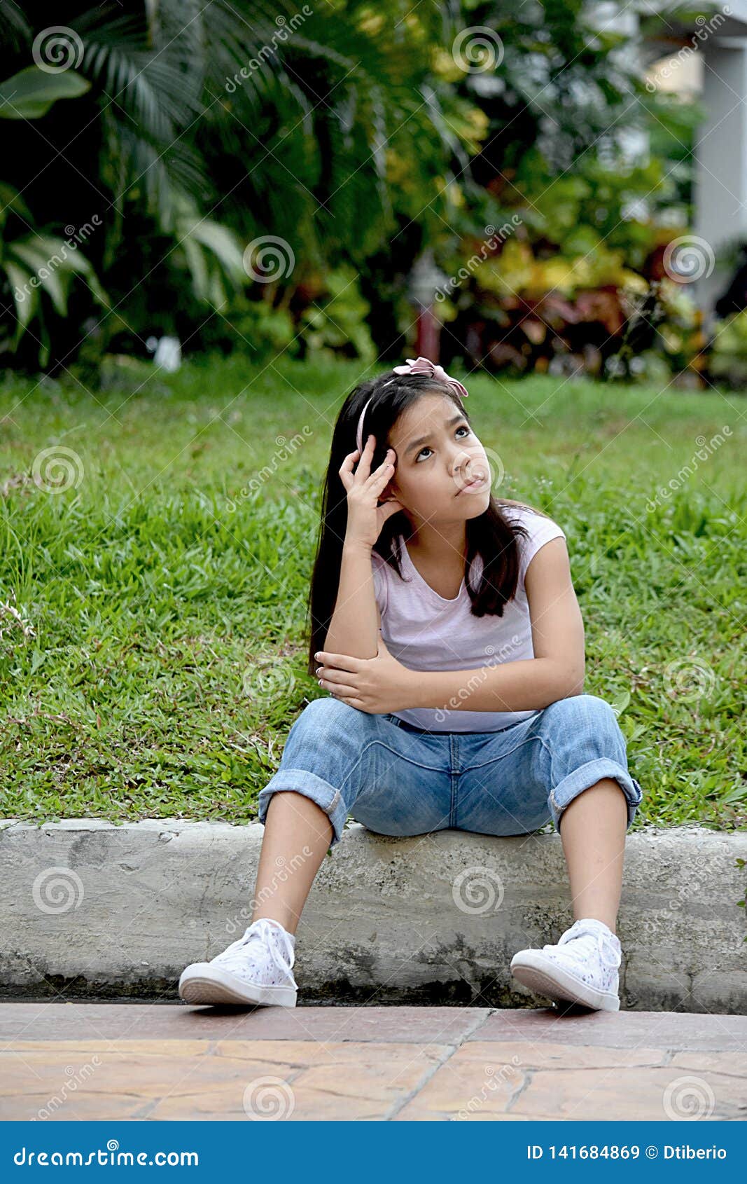 Petite Asian Girl Making a Decision Stock Image - Image of girl ...