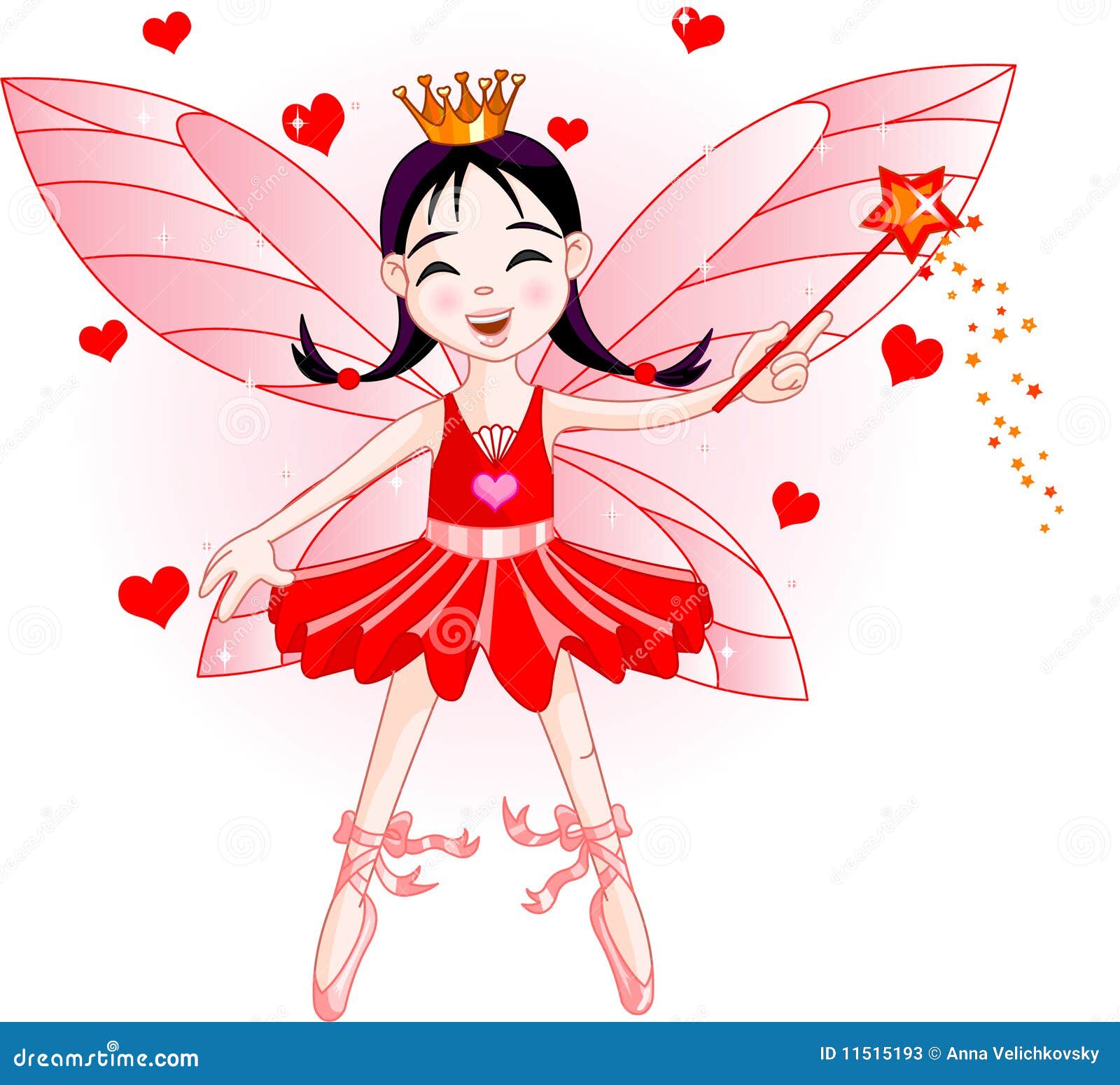 Petite fée rouge illustration de vecteur. Illustration du brune - 11515193