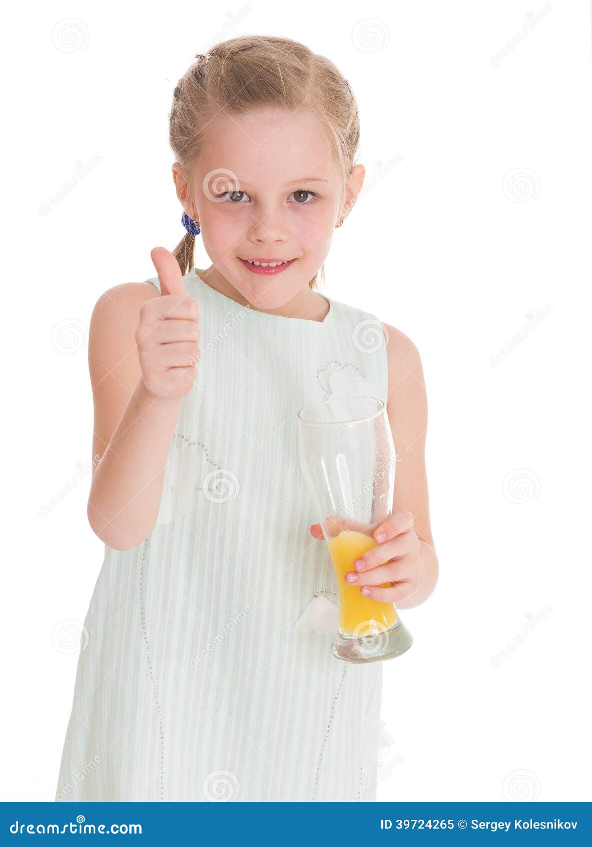 Petite Fille Drôle Avec Le Pouce Image stock - Image du approbation ...
