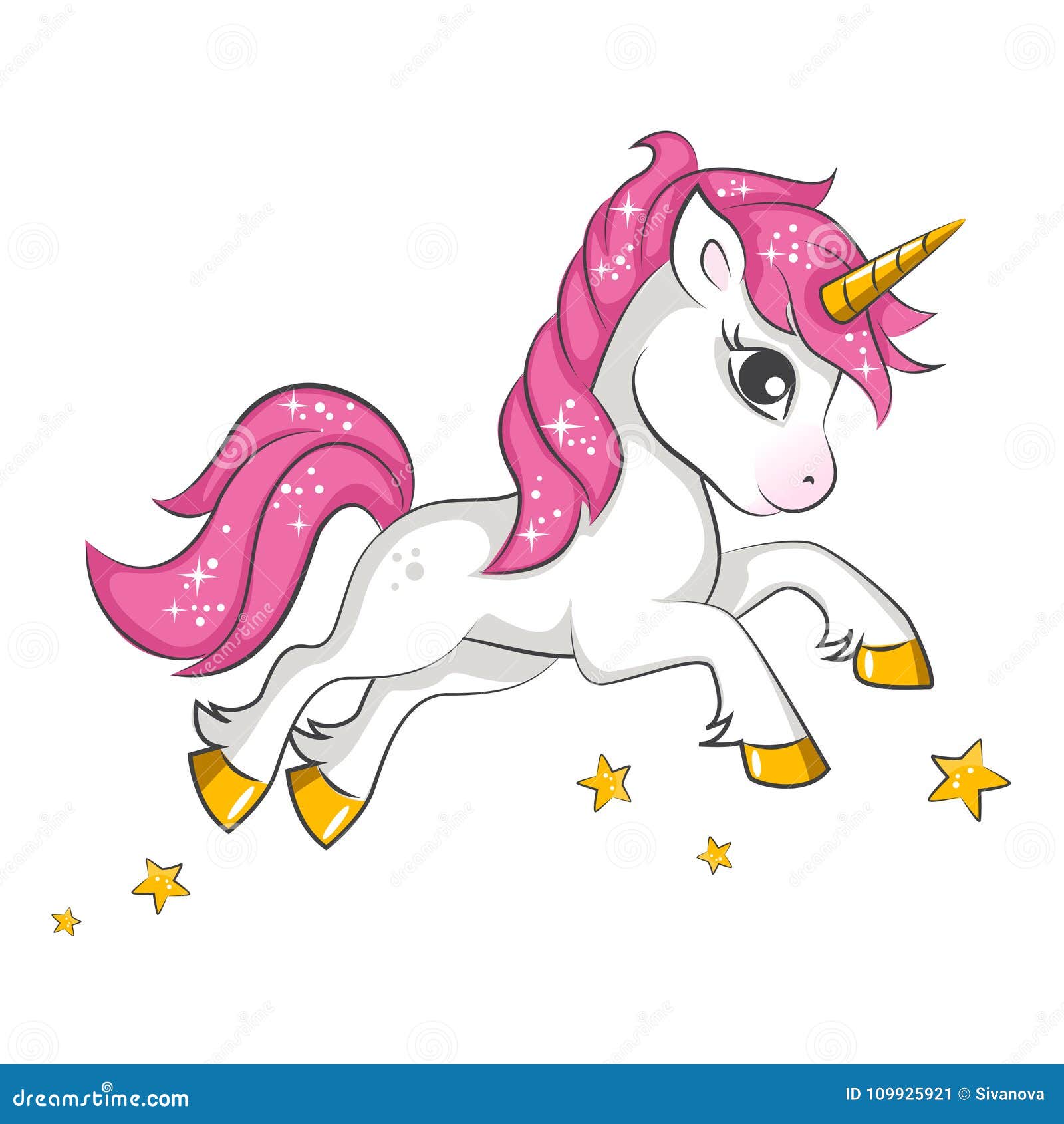 Petite licorne rose illustration de vecteur. Illustration du chéri ...